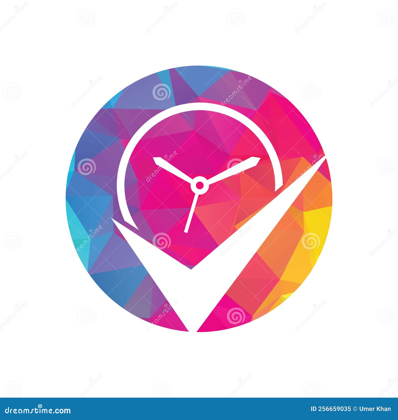 Check Time Logo Design Template. Stock Vector - Illustration of arrow ...