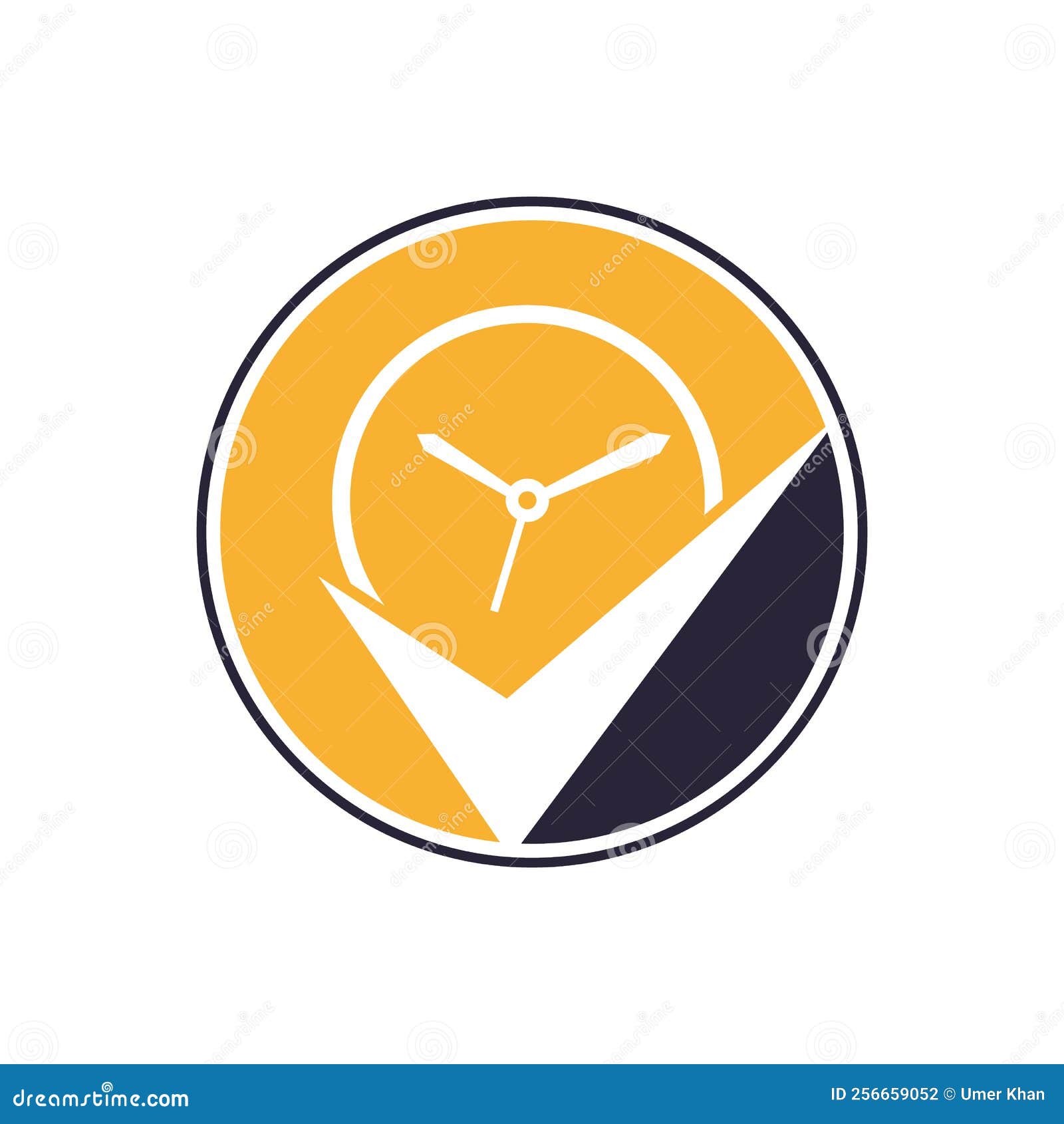 Check Time Logo Design Template. Stock Vector - Illustration of element ...