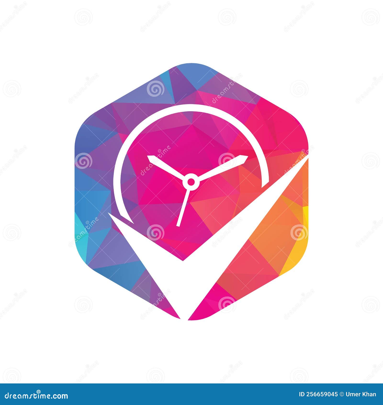 Check Time Logo Design Template. Stock Vector - Illustration of ...