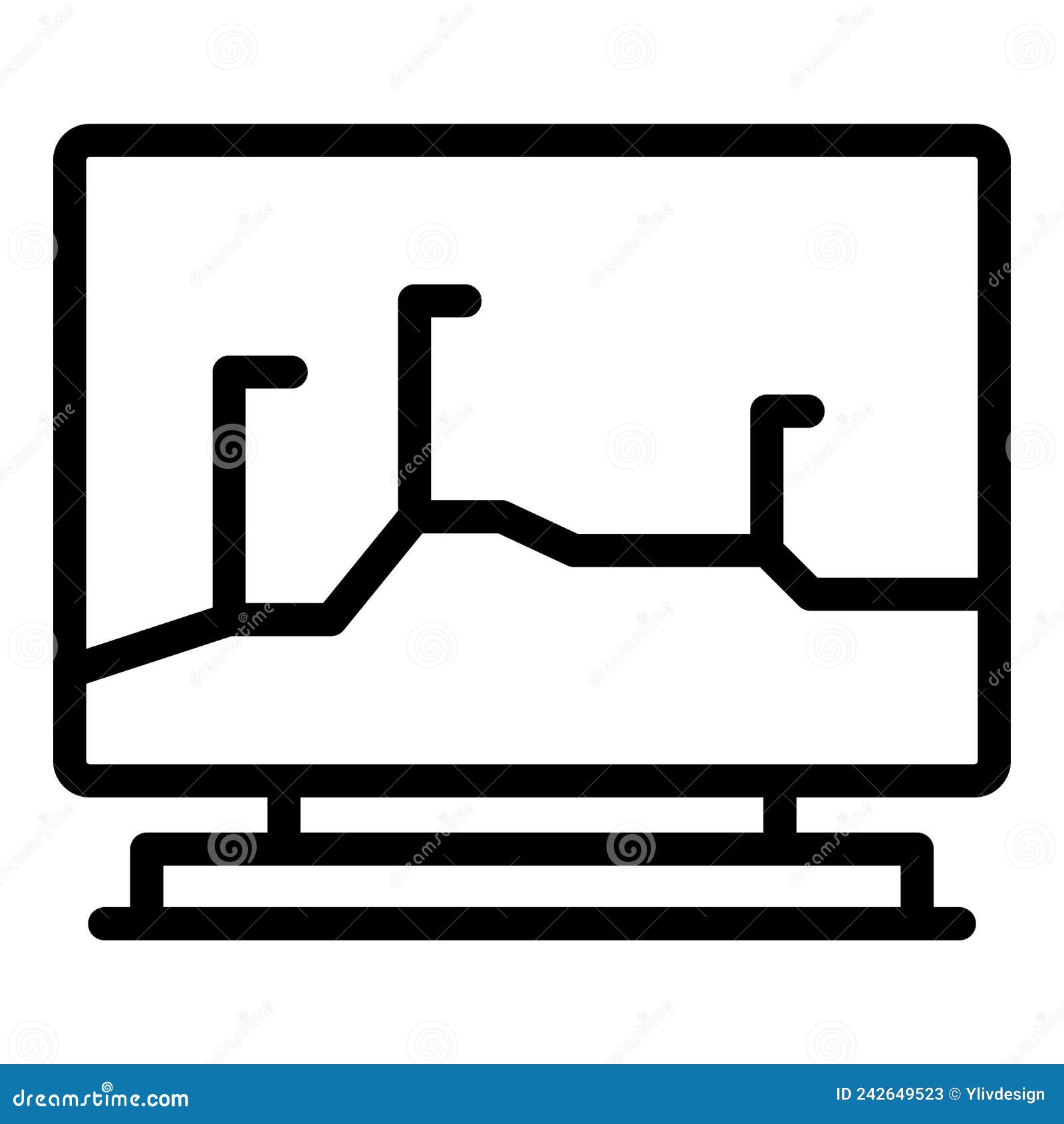 Check Trajectory Icon Outline Vector. Path Exam Stock Vector ...