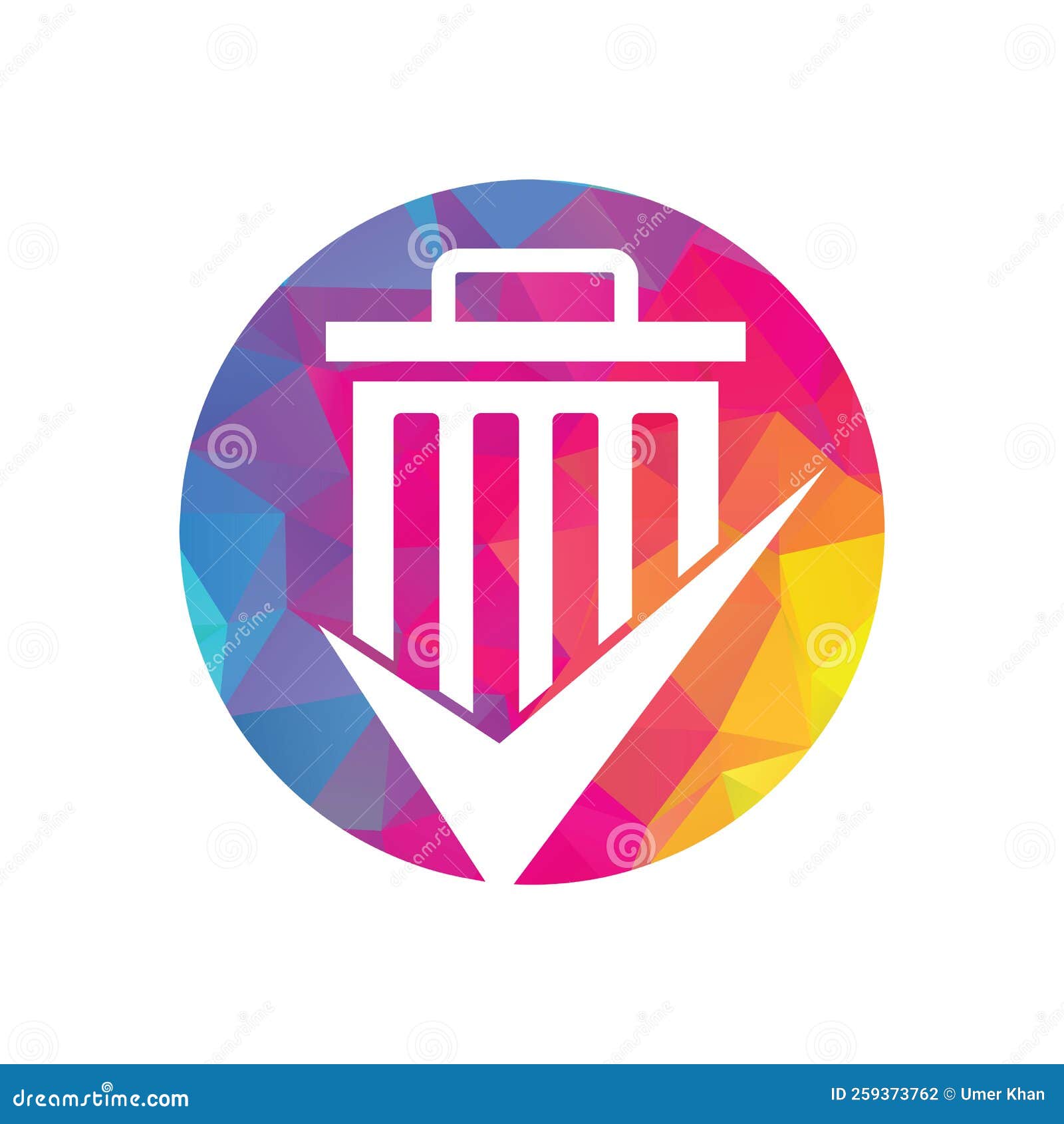 Check Trash Vector Logo Template. Good Trash Vector Logo Template Stock ...