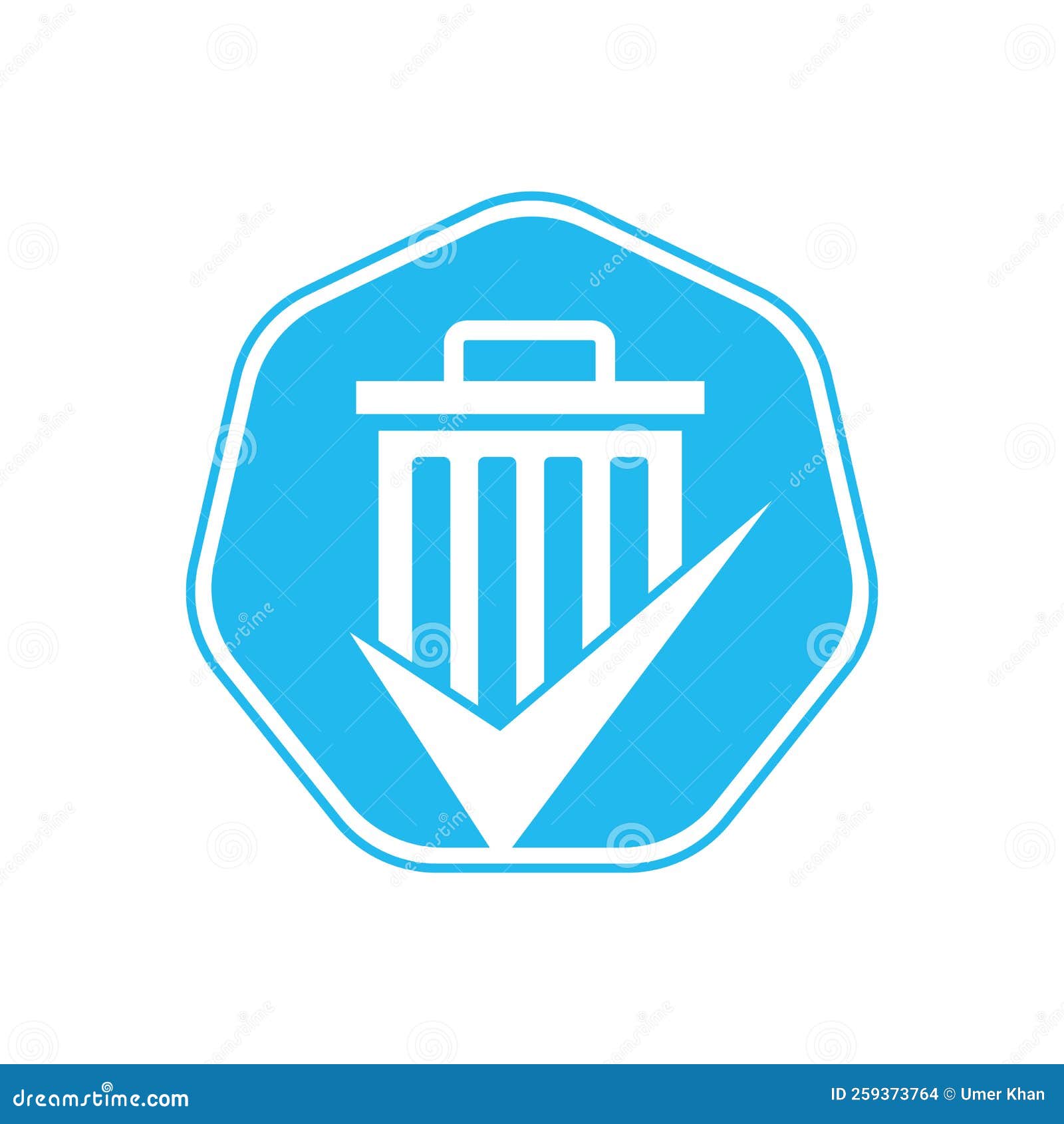 Check Trash Vector Logo Template. Good Trash Vector Logo Template Stock ...