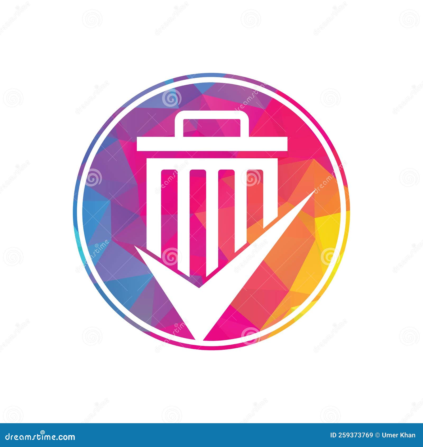 Check Trash Vector Logo Template. Good Trash Vector Logo Template Stock ...