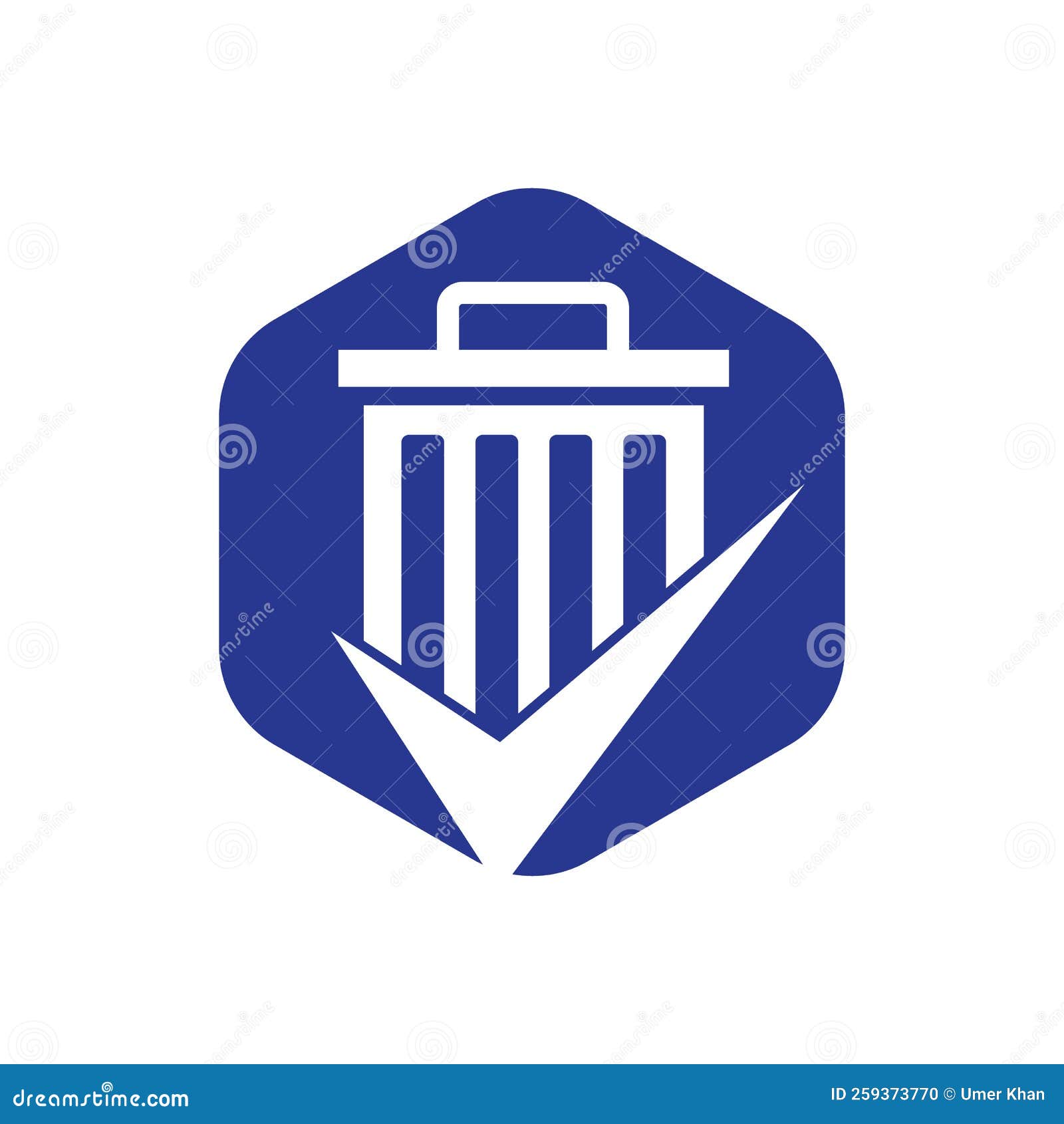 Check Trash Vector Logo Template. Good Trash Vector Logo Template Stock ...