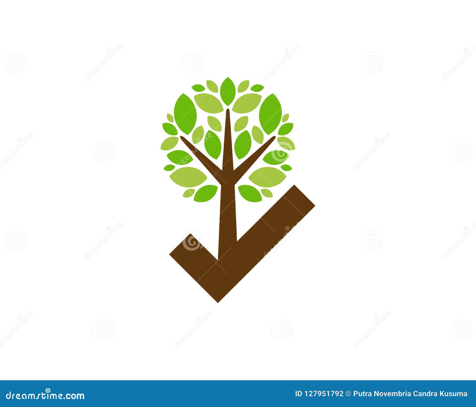 Check Tree Logo Icon Design Stock Vector - Illustration of checkmark ...