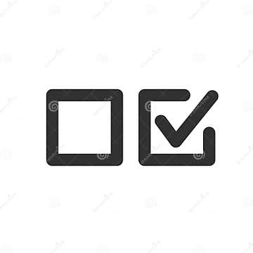 Check Uncheck Concept, Checkbox Set with Blank and Checked Checkbox ...