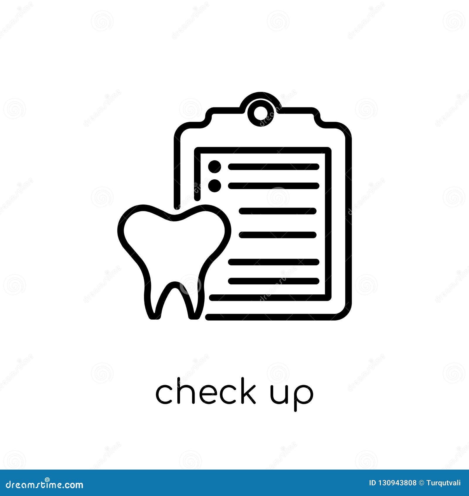 Check Up Icon. Trendy Modern Flat Linear Vector Check Up Icon on Stock ...