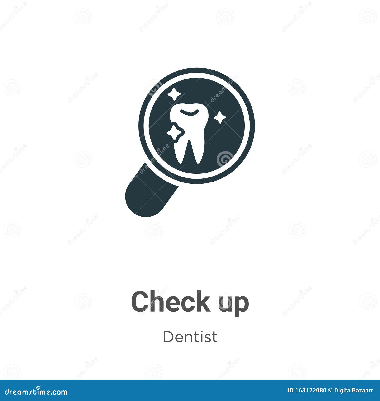 Check Up Vector Icon on White Background. Flat Vector Check Up Icon ...