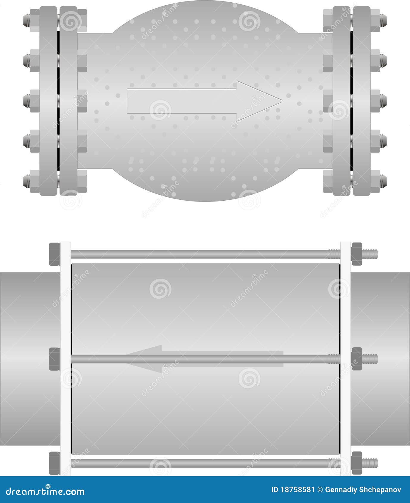 Check valve. stock vector. Illustration of strain, fluid - 18758581