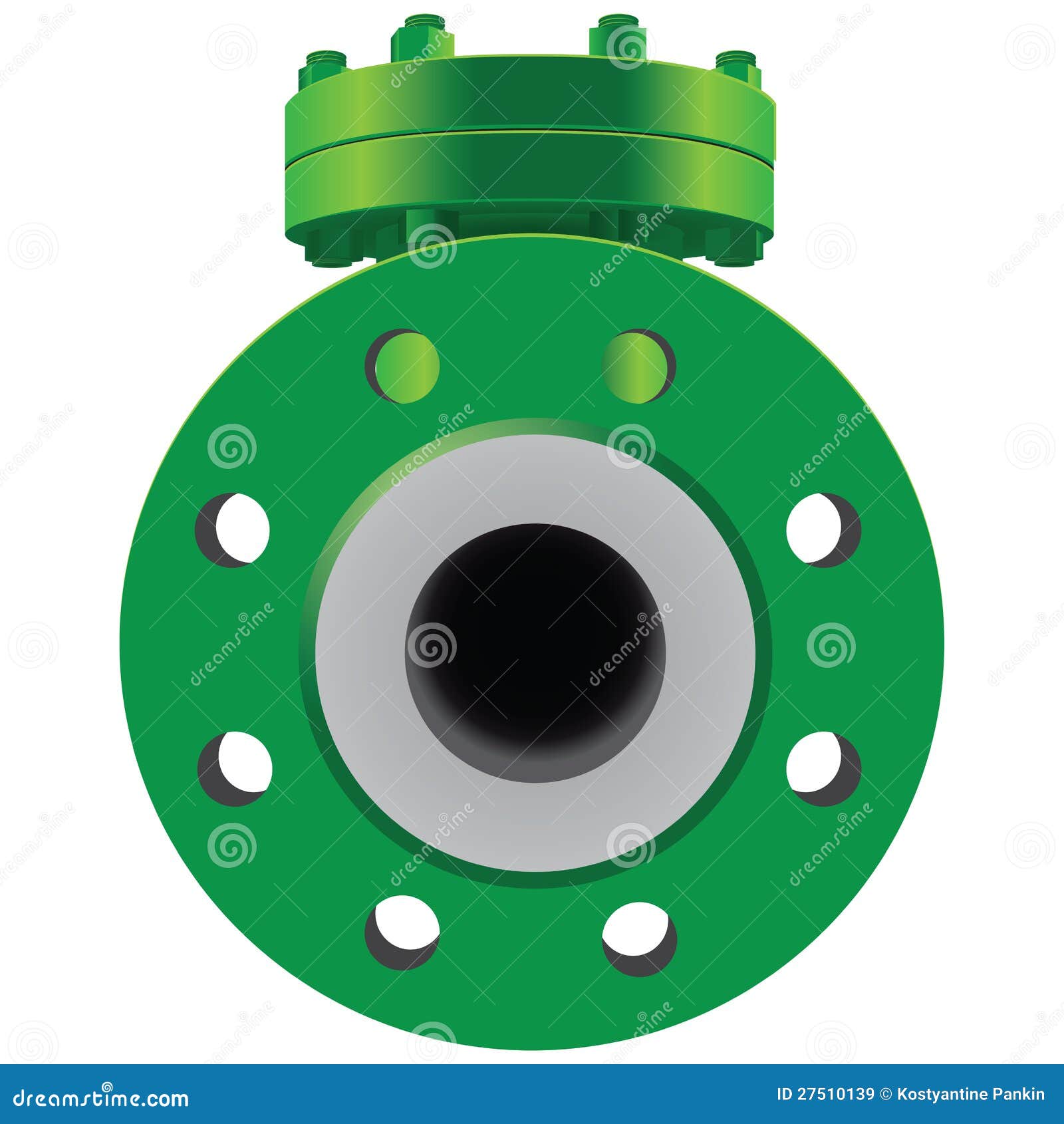 Check Valve stock vector. Illustration of check, piped - 27510139