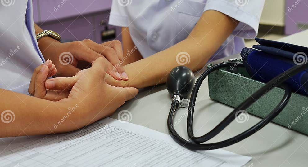 Check vital sign. stock photo. Image of blood, training - 42291954