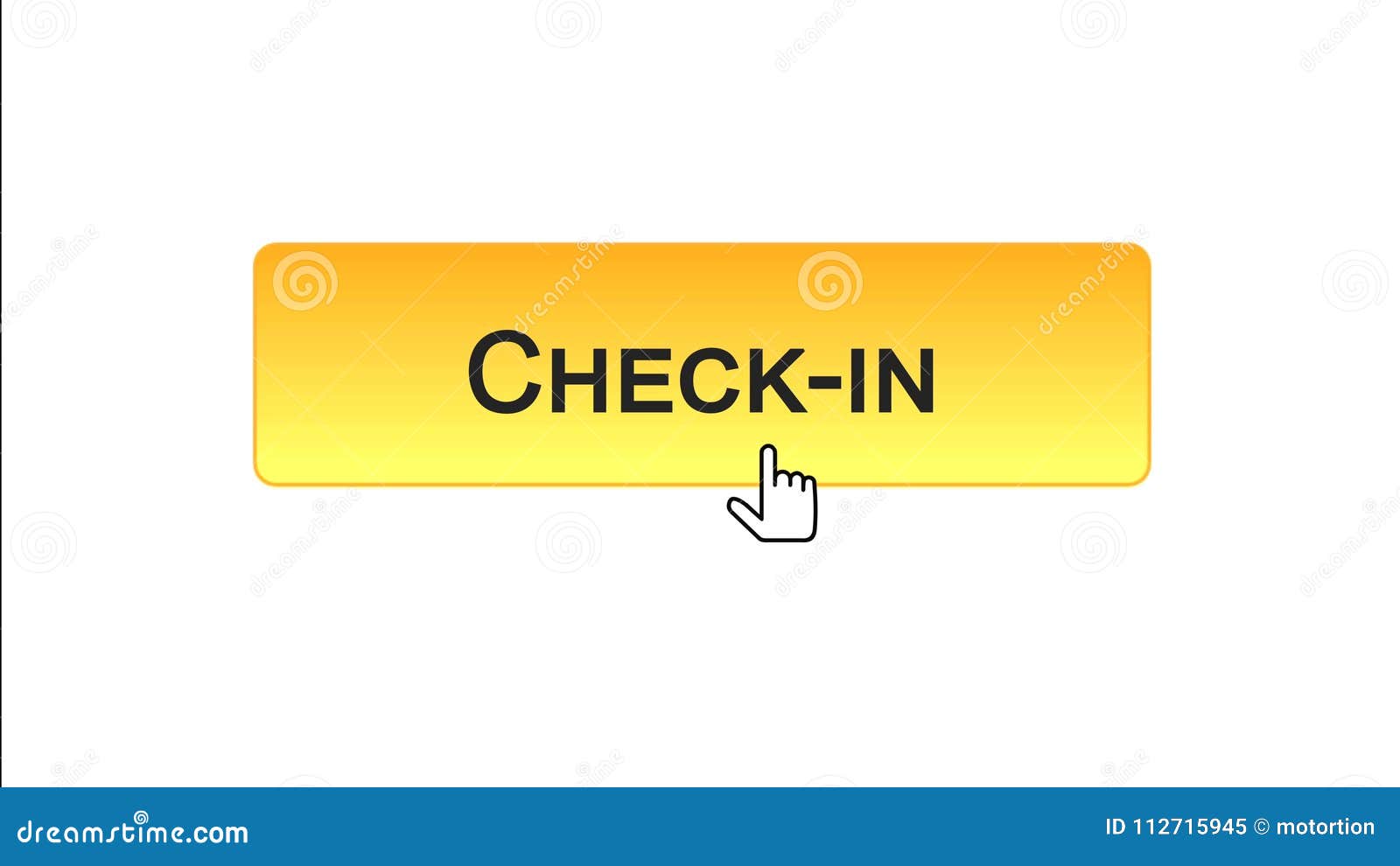 Check In Web Interface Button Clicked With Mouse Cursor Orange Color