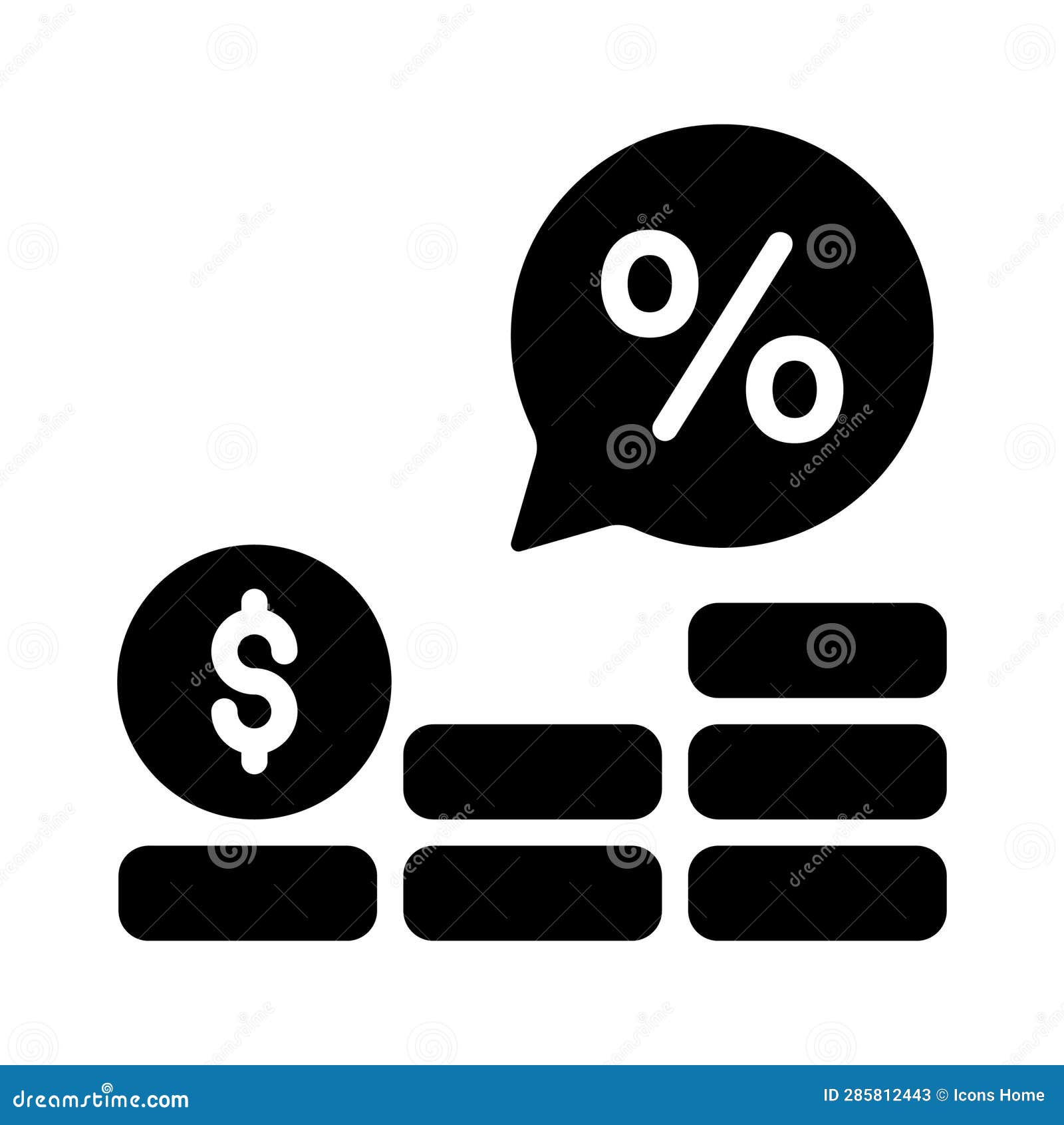 Check this Well Designed Icon of Interest Rate, Isolated on White ...