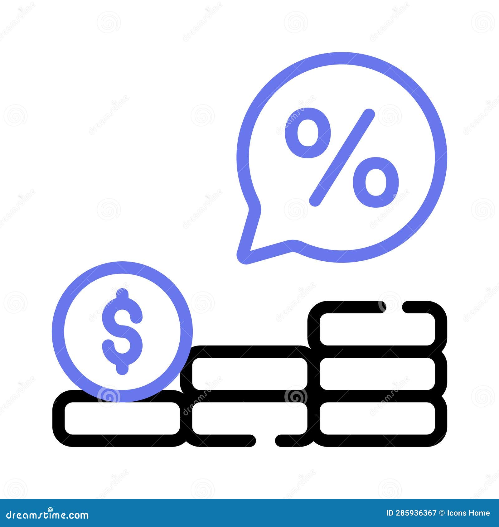 Check this Well Designed Icon of Interest Rate, Isolated on White ...