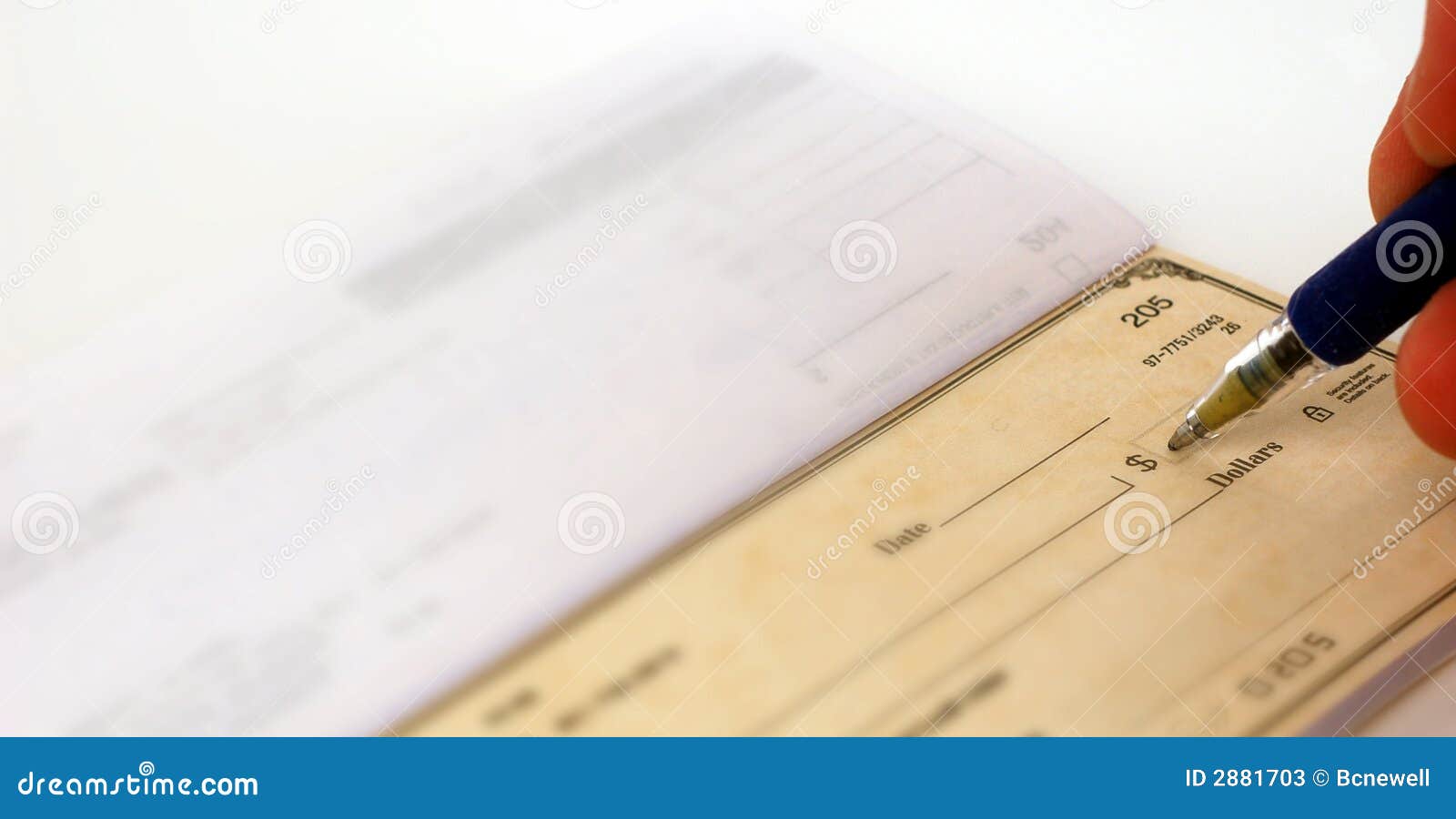 Check Writing stock image. Image of dollar, personal, bank - 2881703