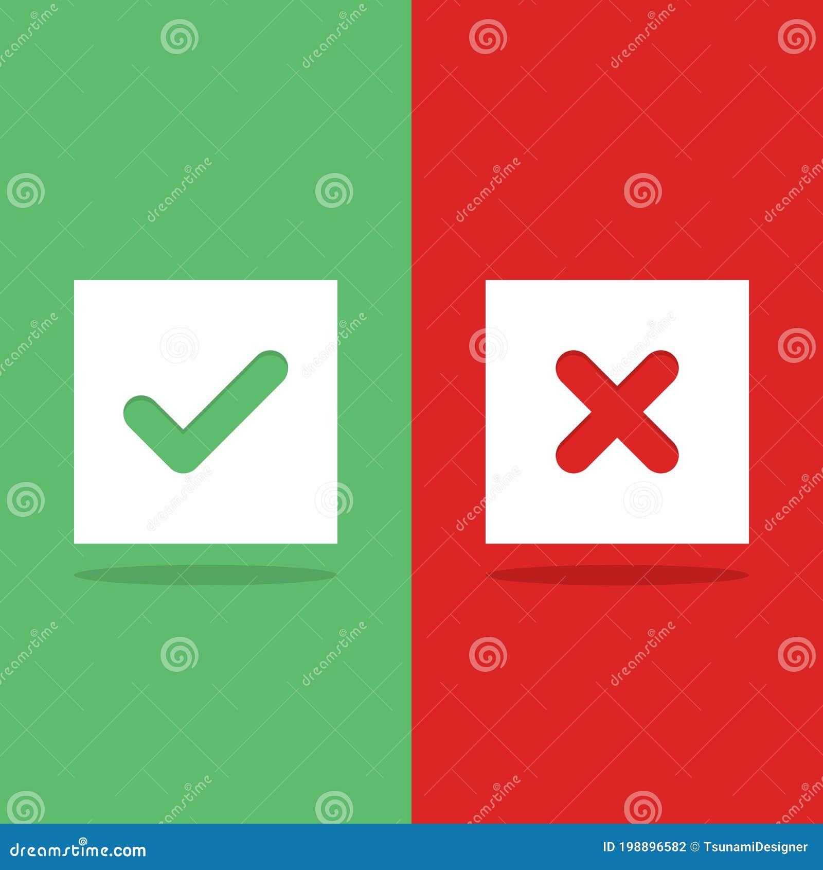 Check and Wrong Marks, Tick and Cross Marks, Accepted/Rejected ...