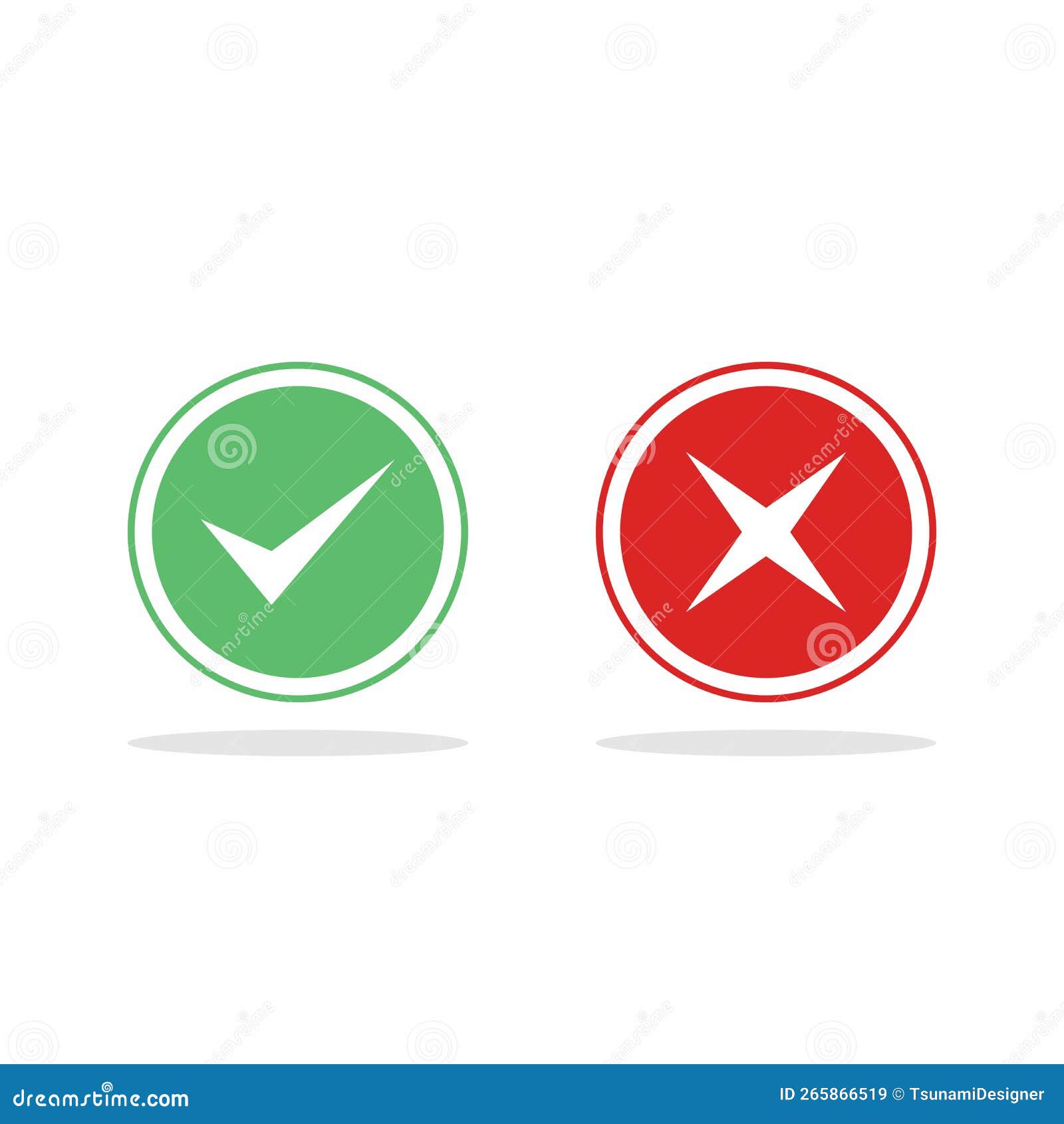 Check and Wrong Marks, Tick and Cross Marks, Accepted Rejected ...