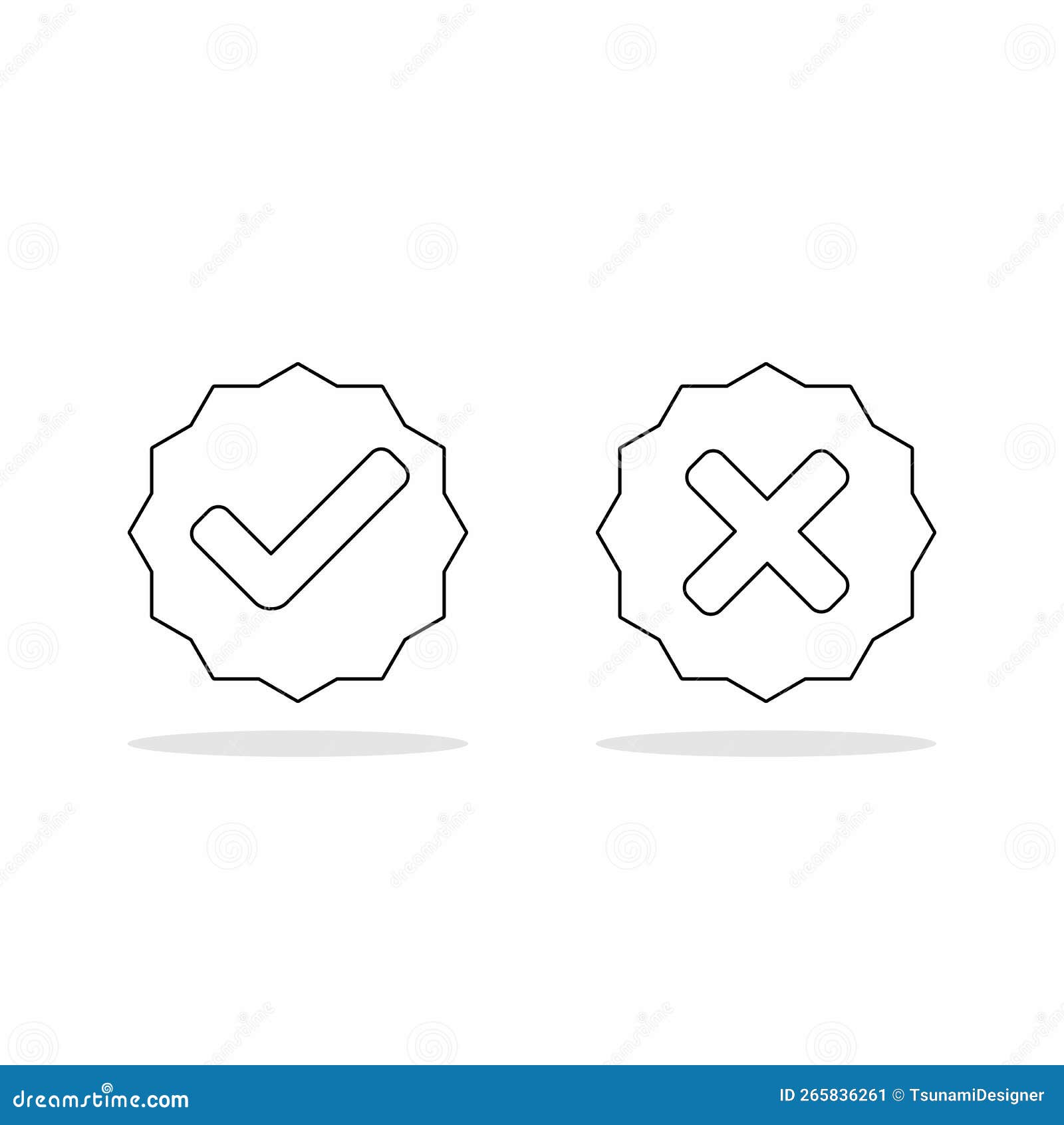 Check and Wrong Marks, Tick and Cross Marks, Accepted Rejected ...