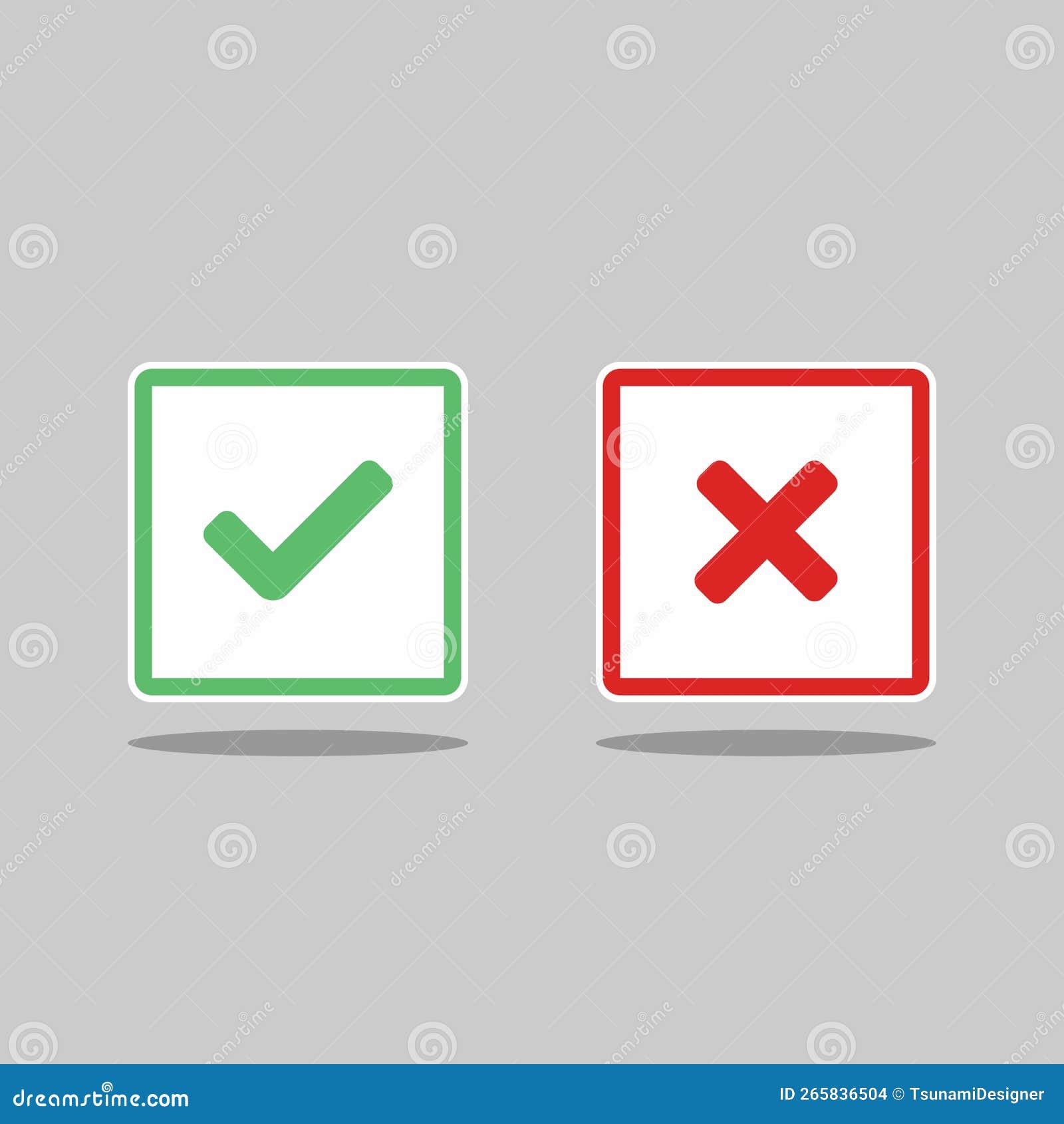 Check and Wrong Marks, Tick and Cross Marks, Accepted Rejected ...