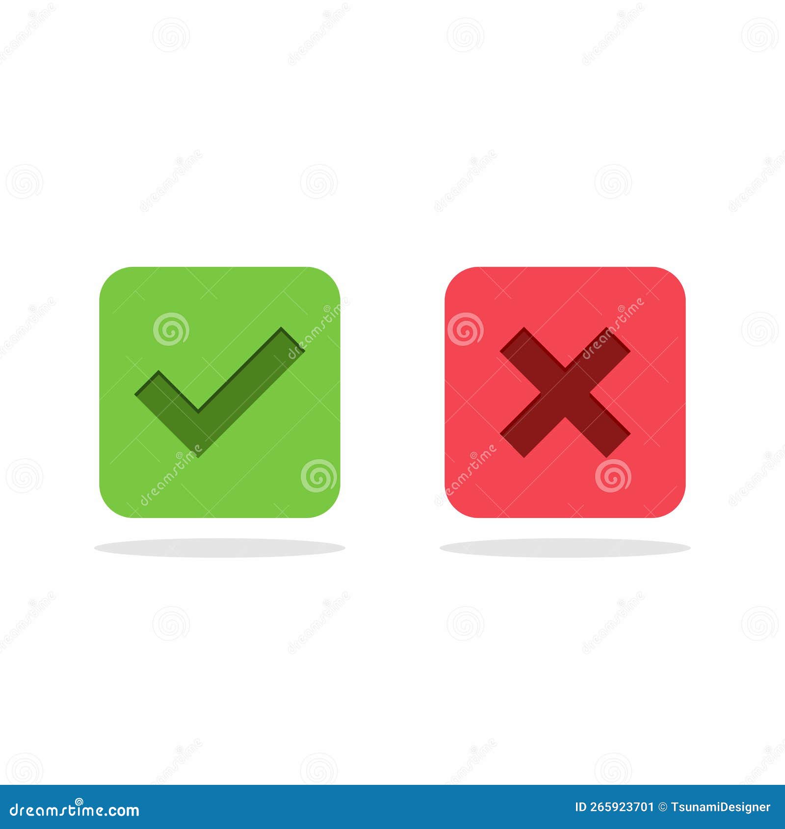 Check and Wrong Marks, Tick and Cross Marks, Accepted Rejected ...