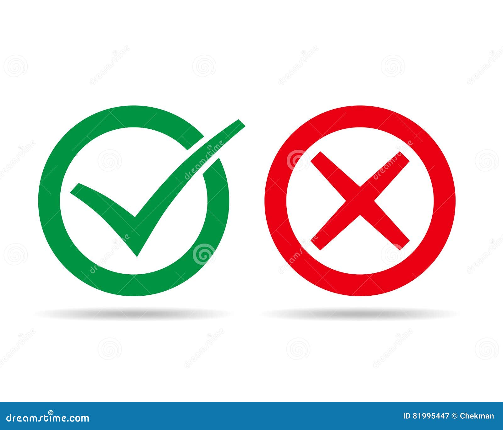 Check and Wrong Marks. Vector Illustration Stock Illustration ...