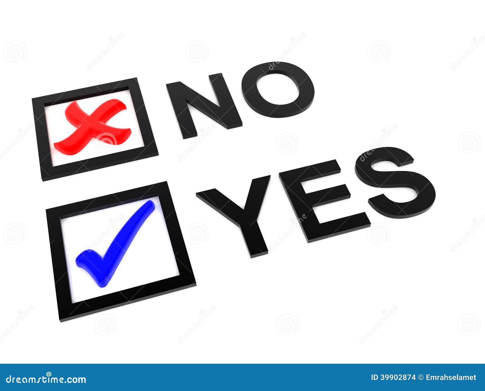 Check yes no stock illustration. Illustration of okay - 39902874