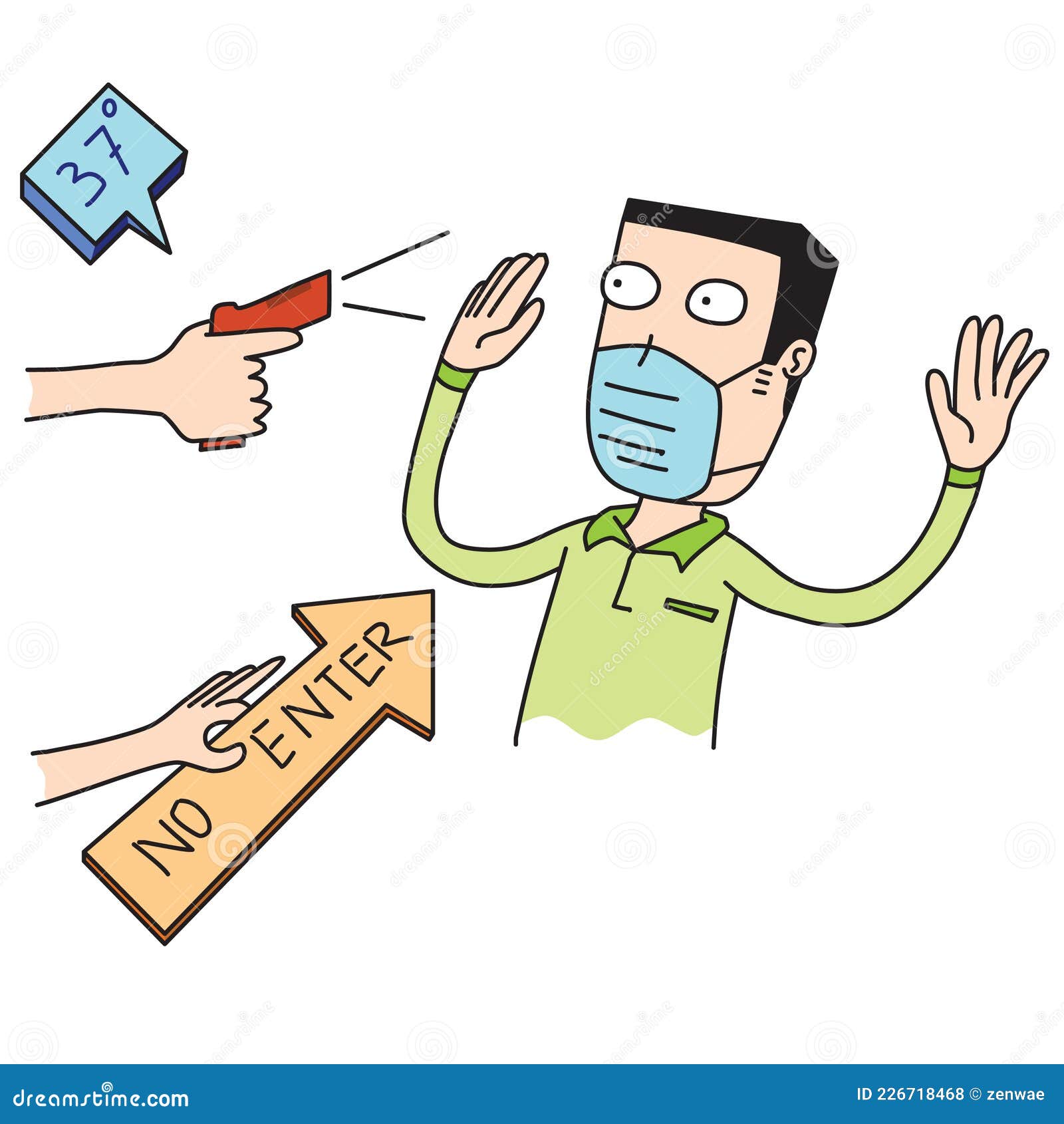 Check Your Body Temperature Stock Vector - Illustration of temperature ...