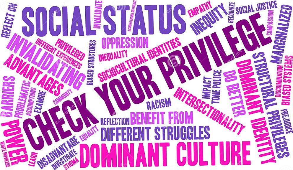 Check Your Privilege Word Cloud Stock Vector - Illustration of ...
