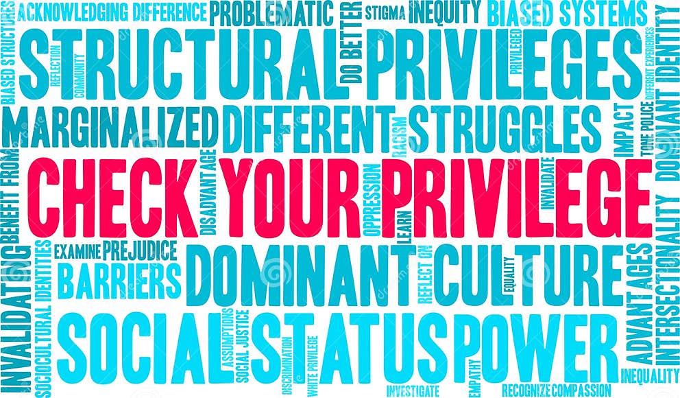 Check Your Privilege Word Cloud Stock Vector - Illustration of ...