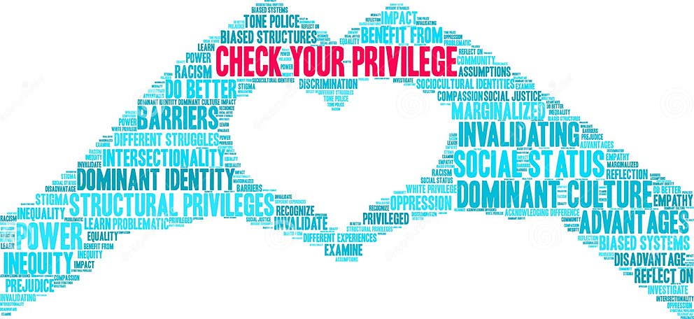 Check Your Privilege Word Cloud Stock Vector - Illustration of equality ...