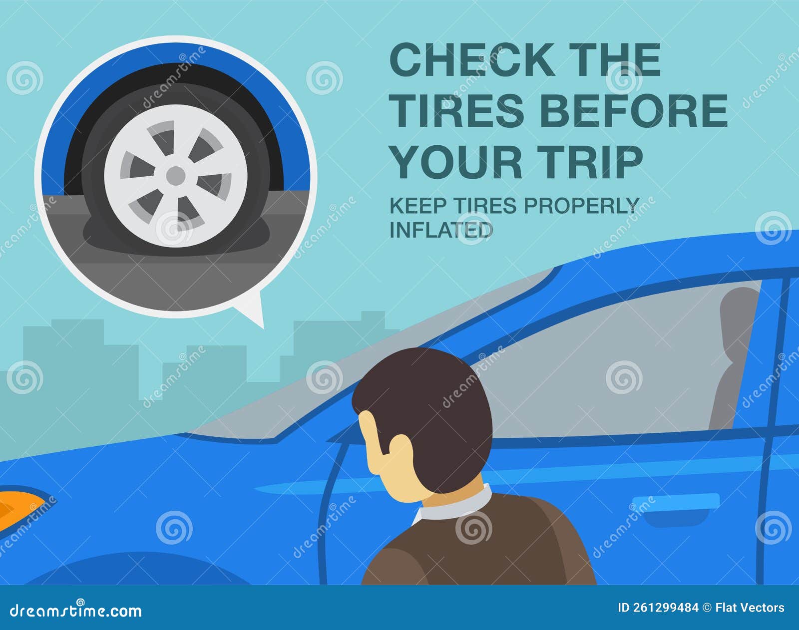 Check Your The Tires Before Moving Off From A Stationary Position Keep Tires Inflated Close Up