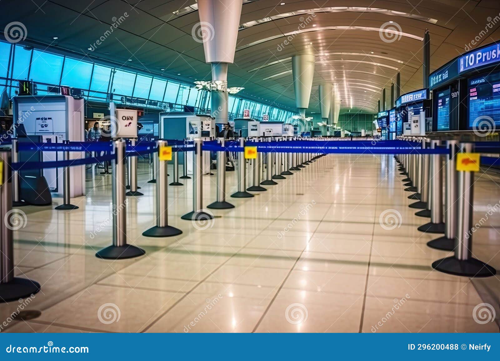 Check in zone in airport stock photo. Image of business - 296200488