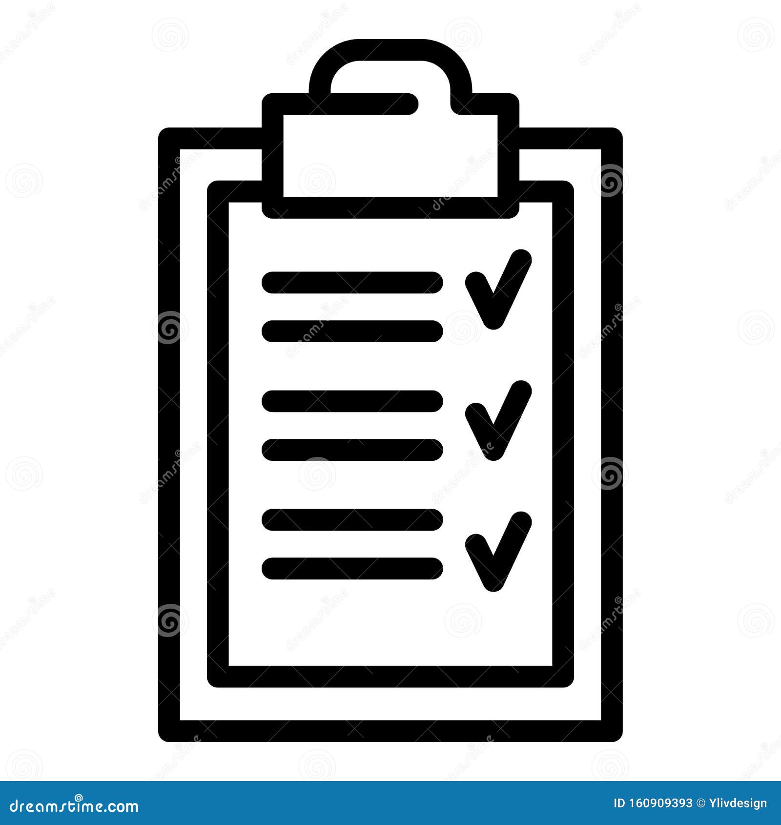 Checkboard Icon, Outline Style Stock Vector - Illustration of list ...