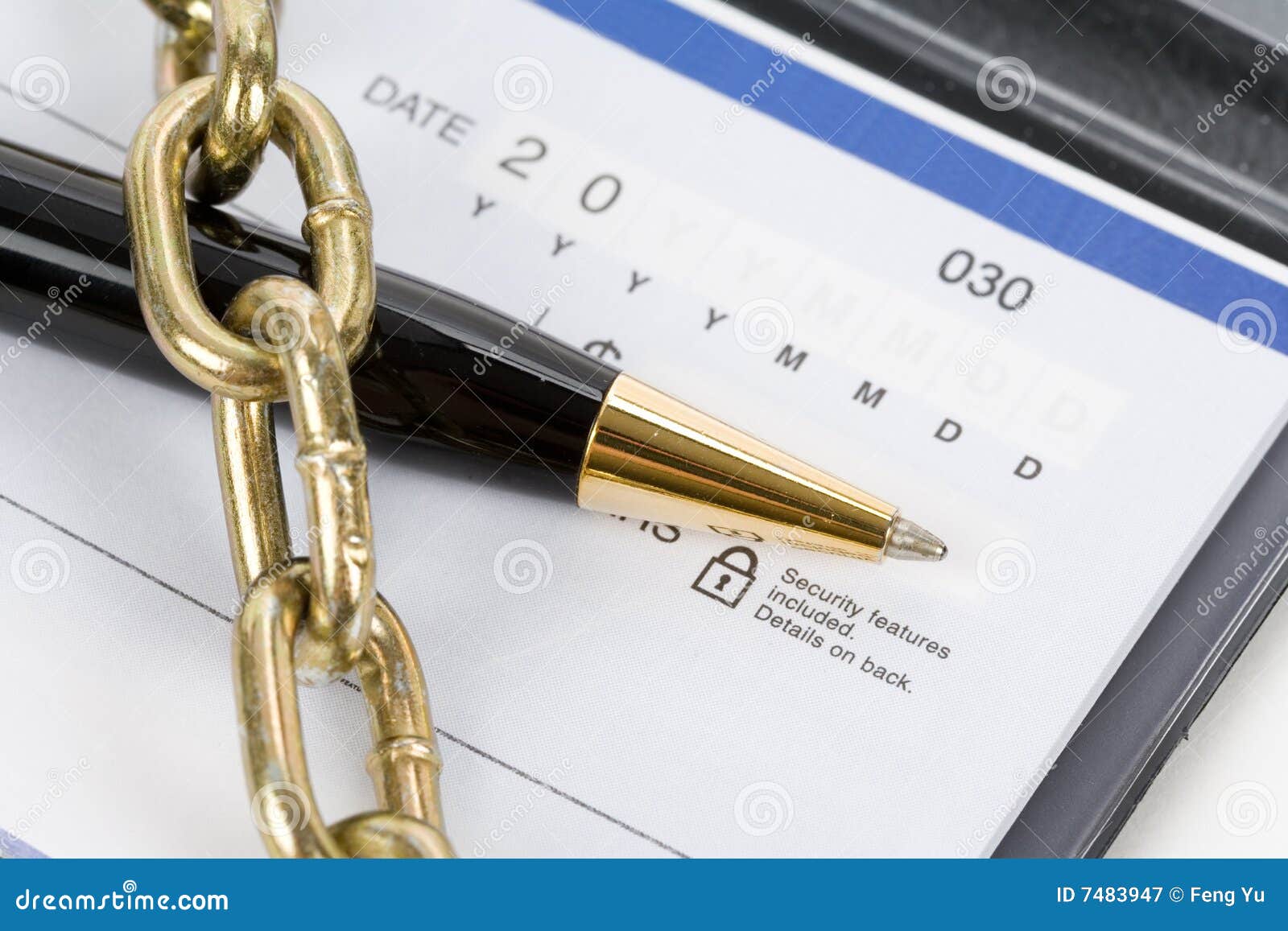 Checkbook and Chain stock image. Image of safe, safety - 7483947