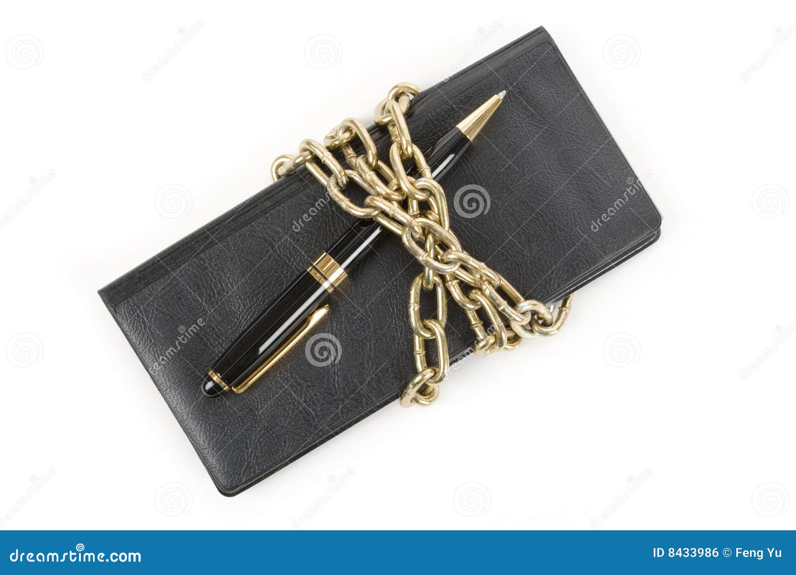 Checkbook and Chain stock photo. Image of paying, depression - 8433986