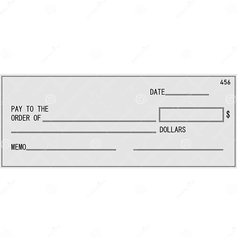 Checkbook Cheque Page with Empty Fields To Fill on White Background ...