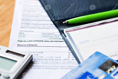 Checkbook with Credit Cards Stock Photo - Image of counting, checkbook ...