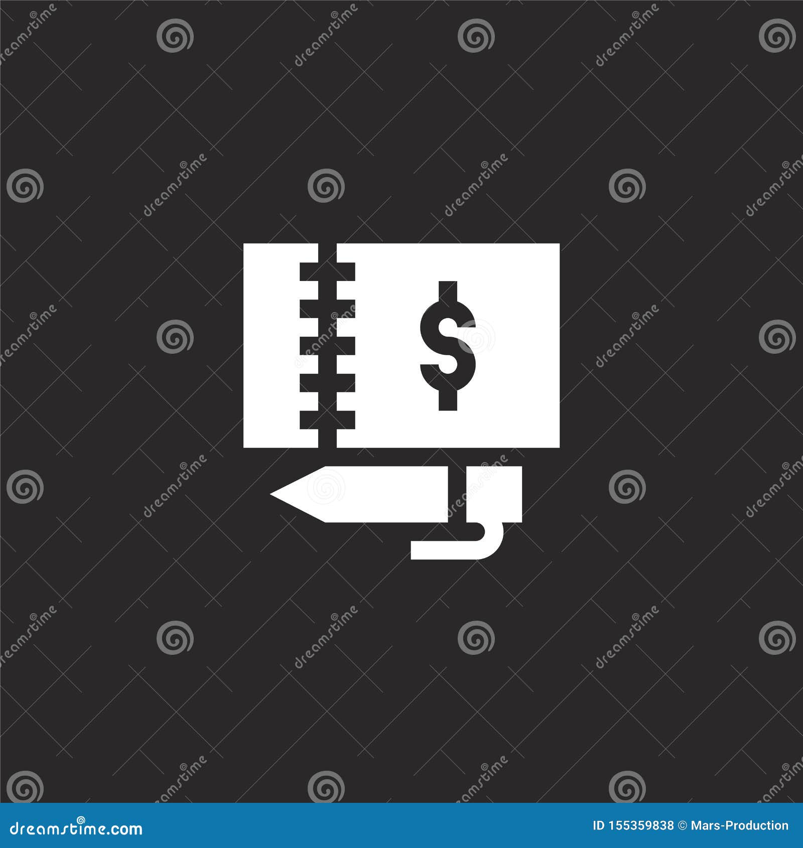 Checkbook Icon. Filled Checkbook Icon for Website Design and Mobile ...