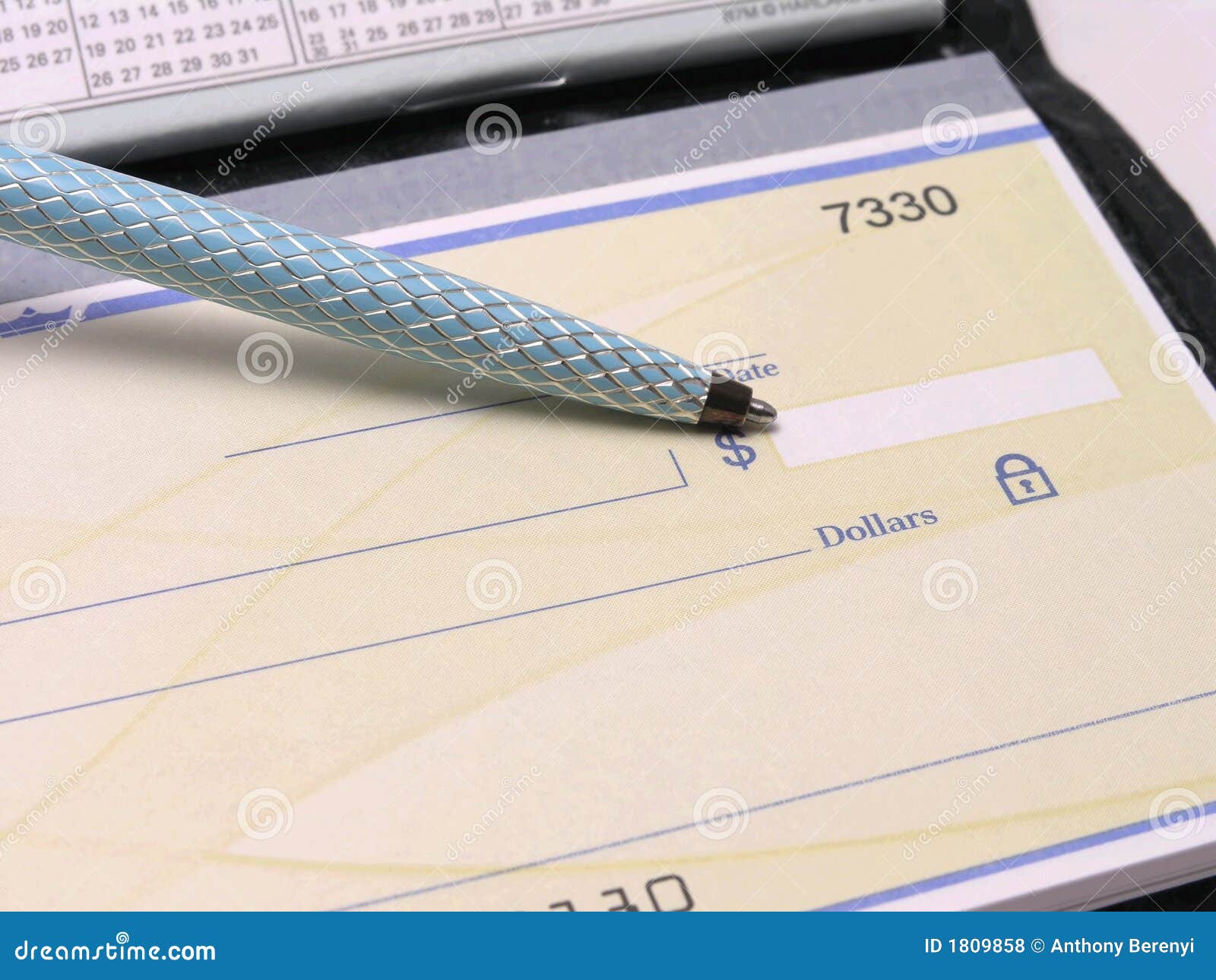Checkbook with pen 3 stock photo. Image of writing, payment - 1809858