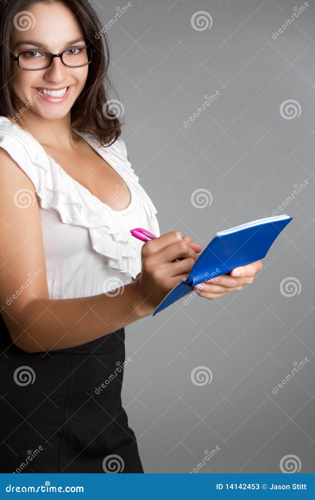 Checkbook Woman stock image. Image of hair, financial - 14142453