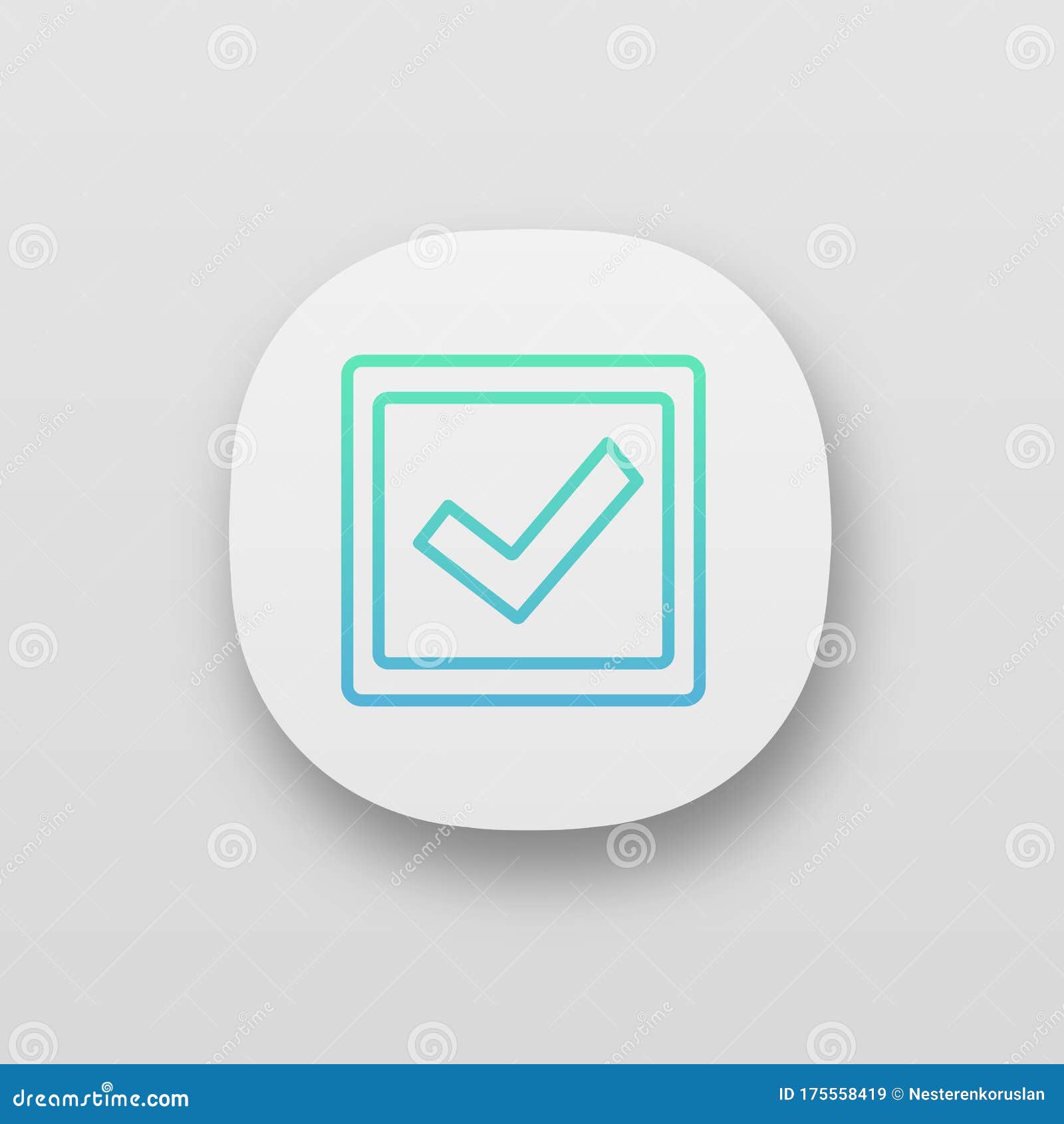 Checkbox app icon stock vector. Illustration of checklist - 175558419