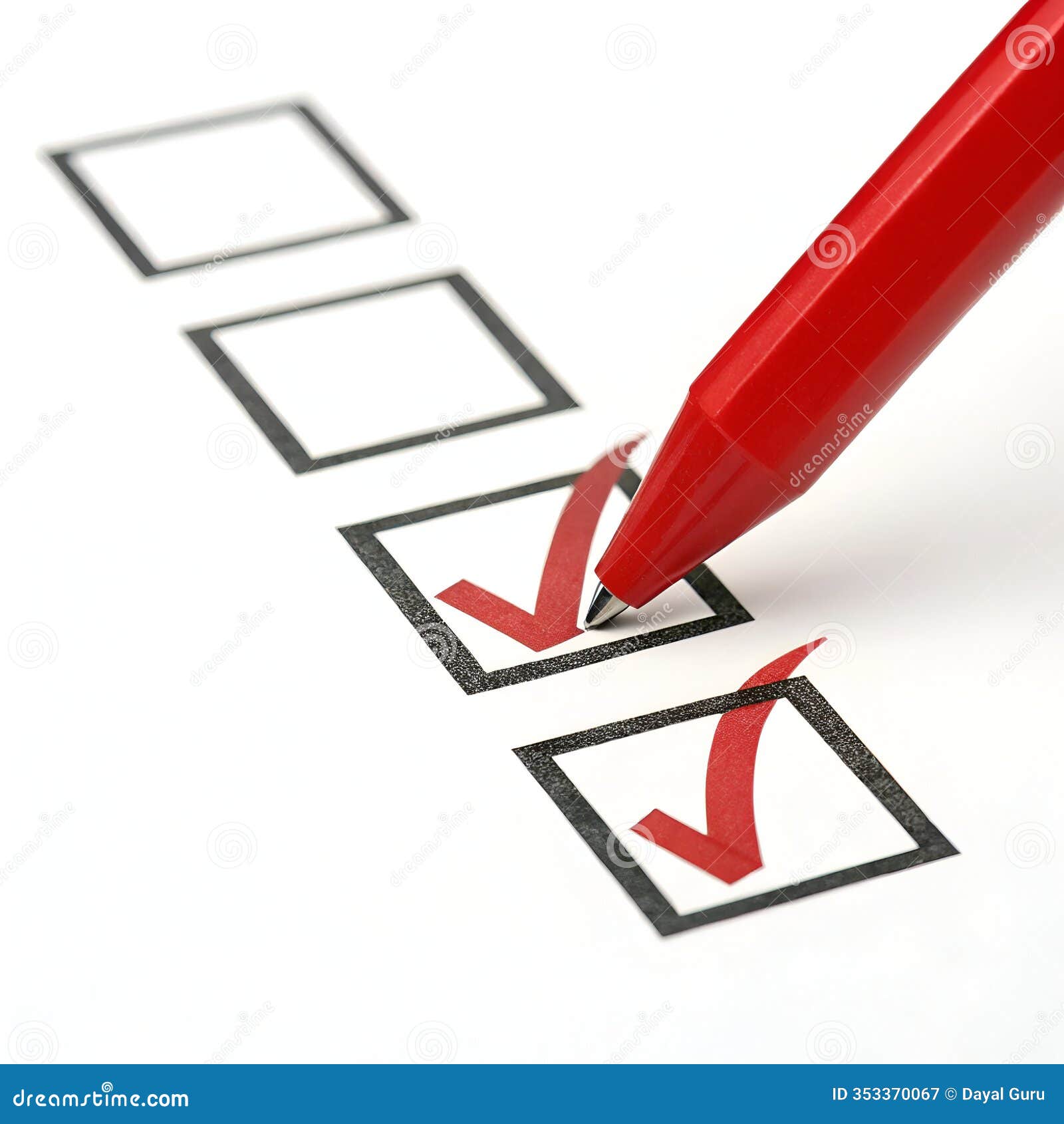 Checkbox Check Mark Isolated on White Background Stock Illustration ...