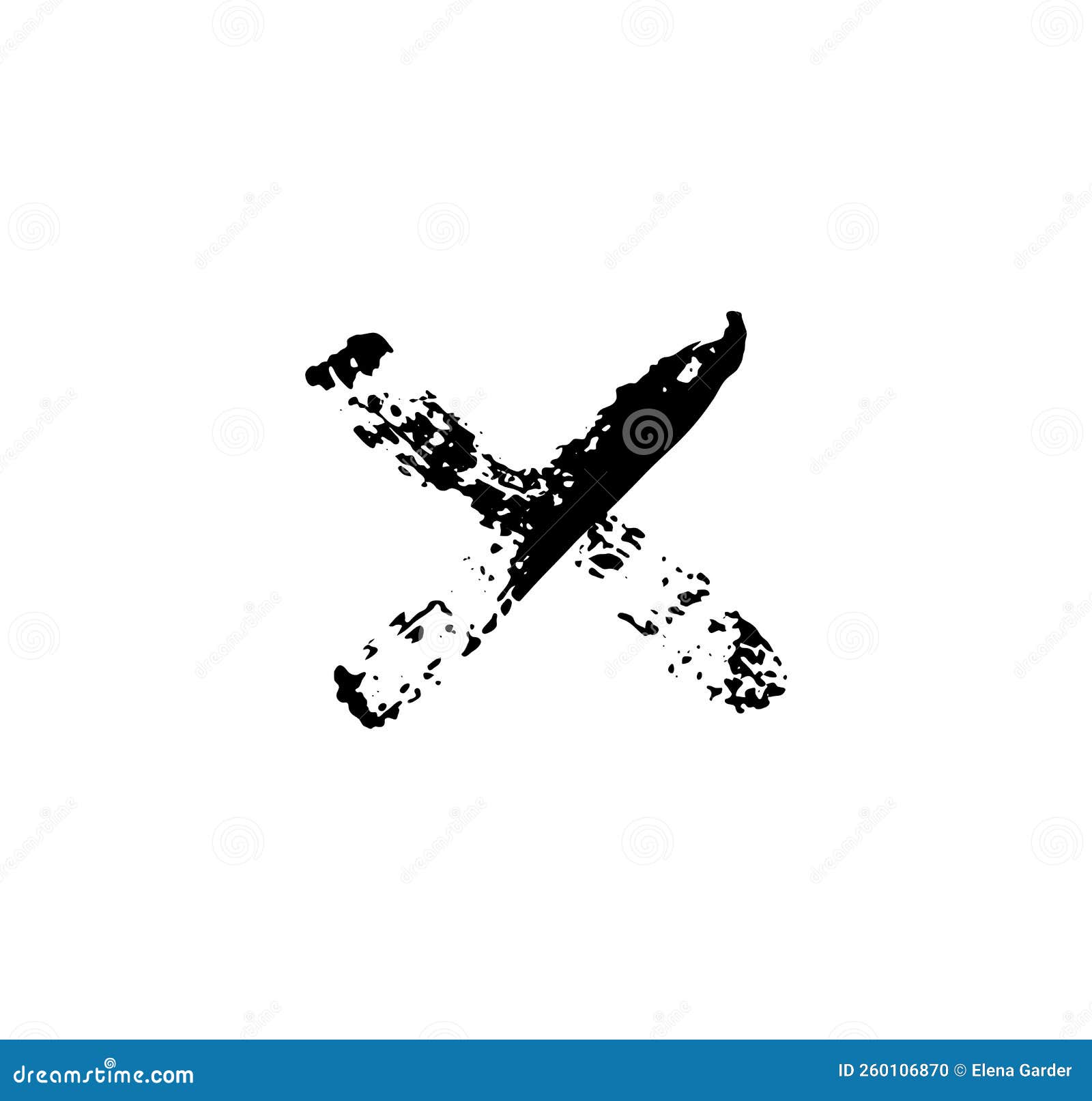 Checkbox. Check Signs V X. Chalk and Brush Checkmarks Set Stock Vector ...