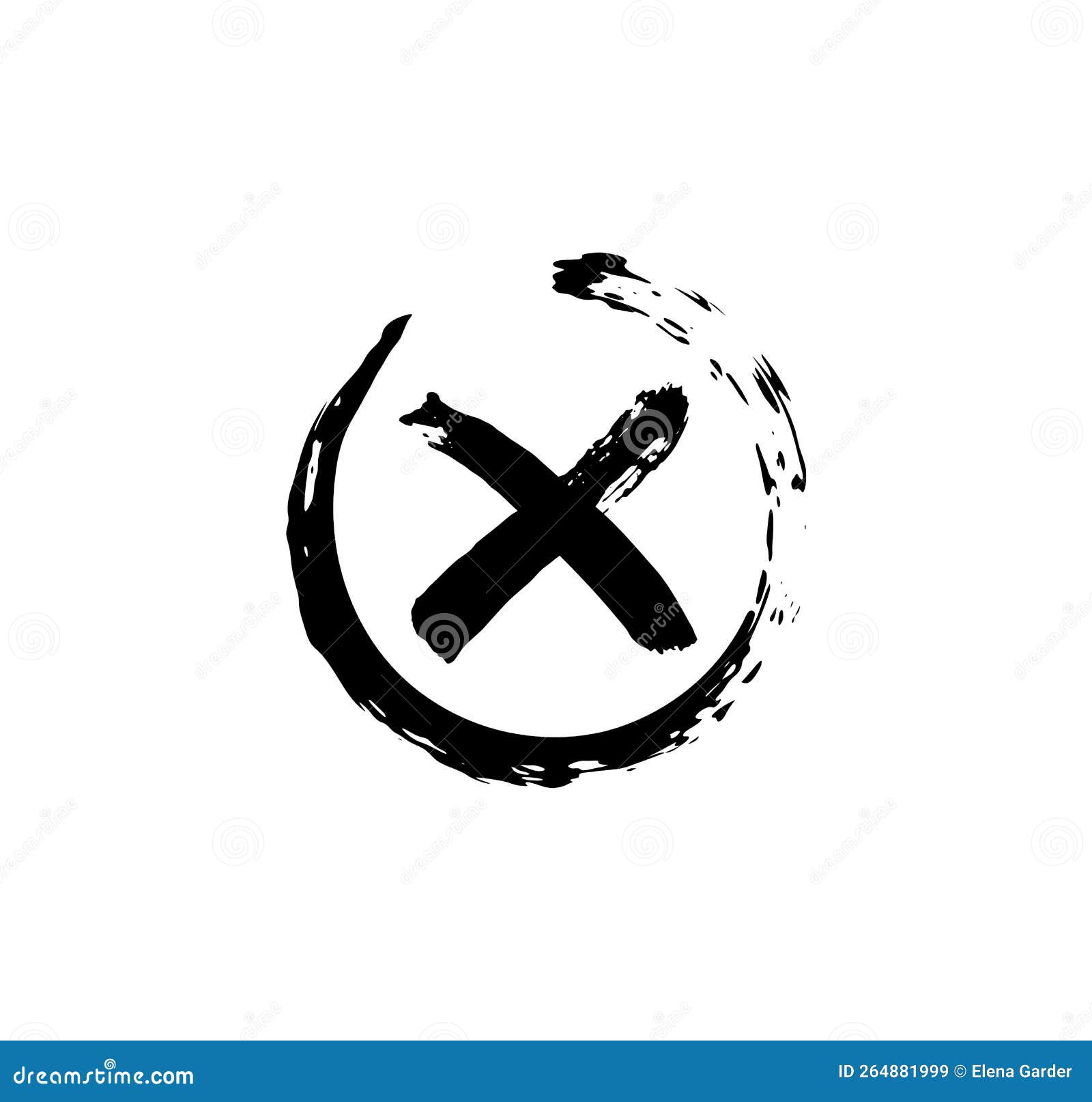 Checkbox. Check Signs V X. Chalk and Brush Checkmarks Set Stock Vector ...