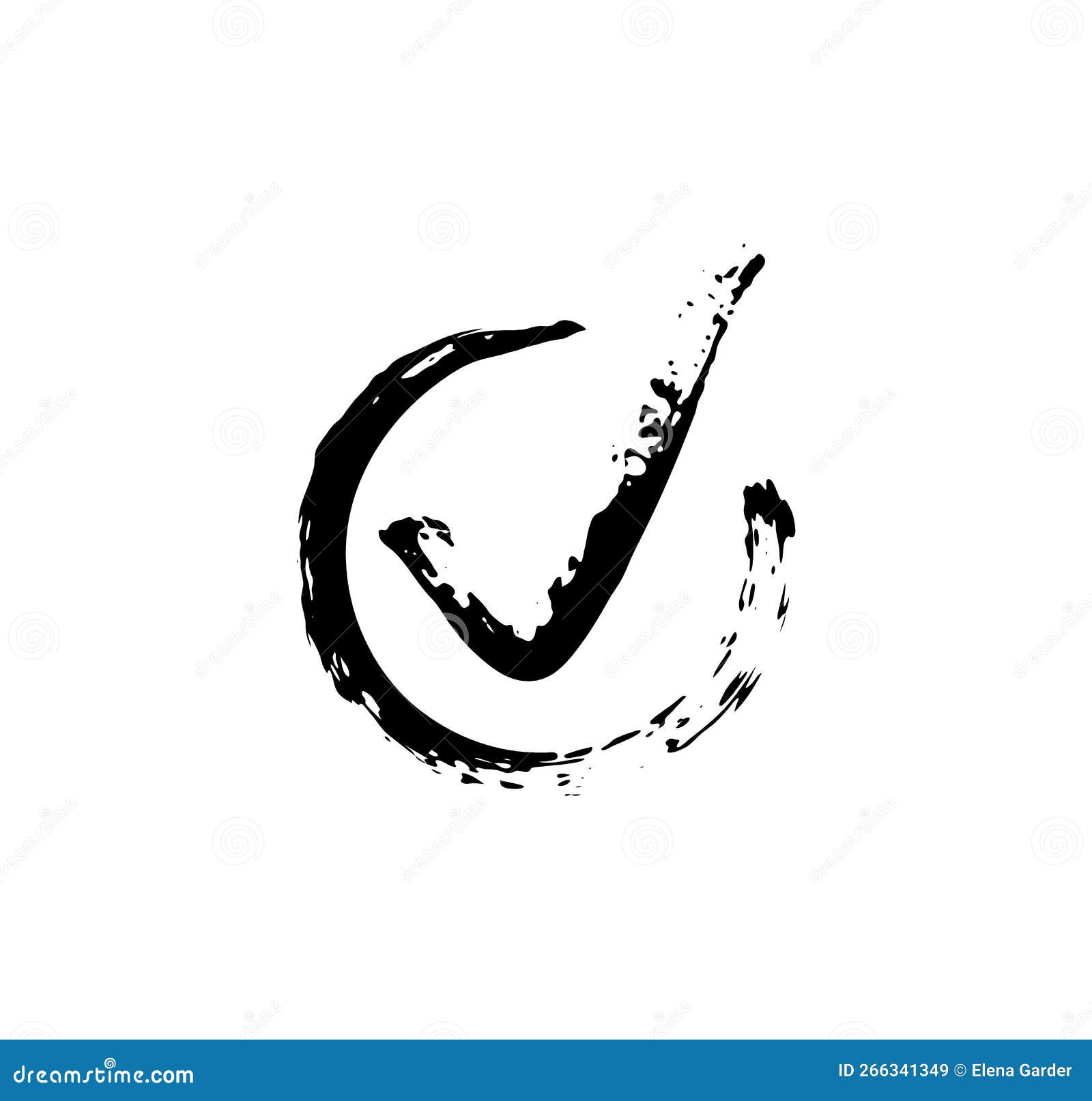 Checkbox. Check Signs V X. Chalk and Brush Checkmarks Set Stock Vector ...