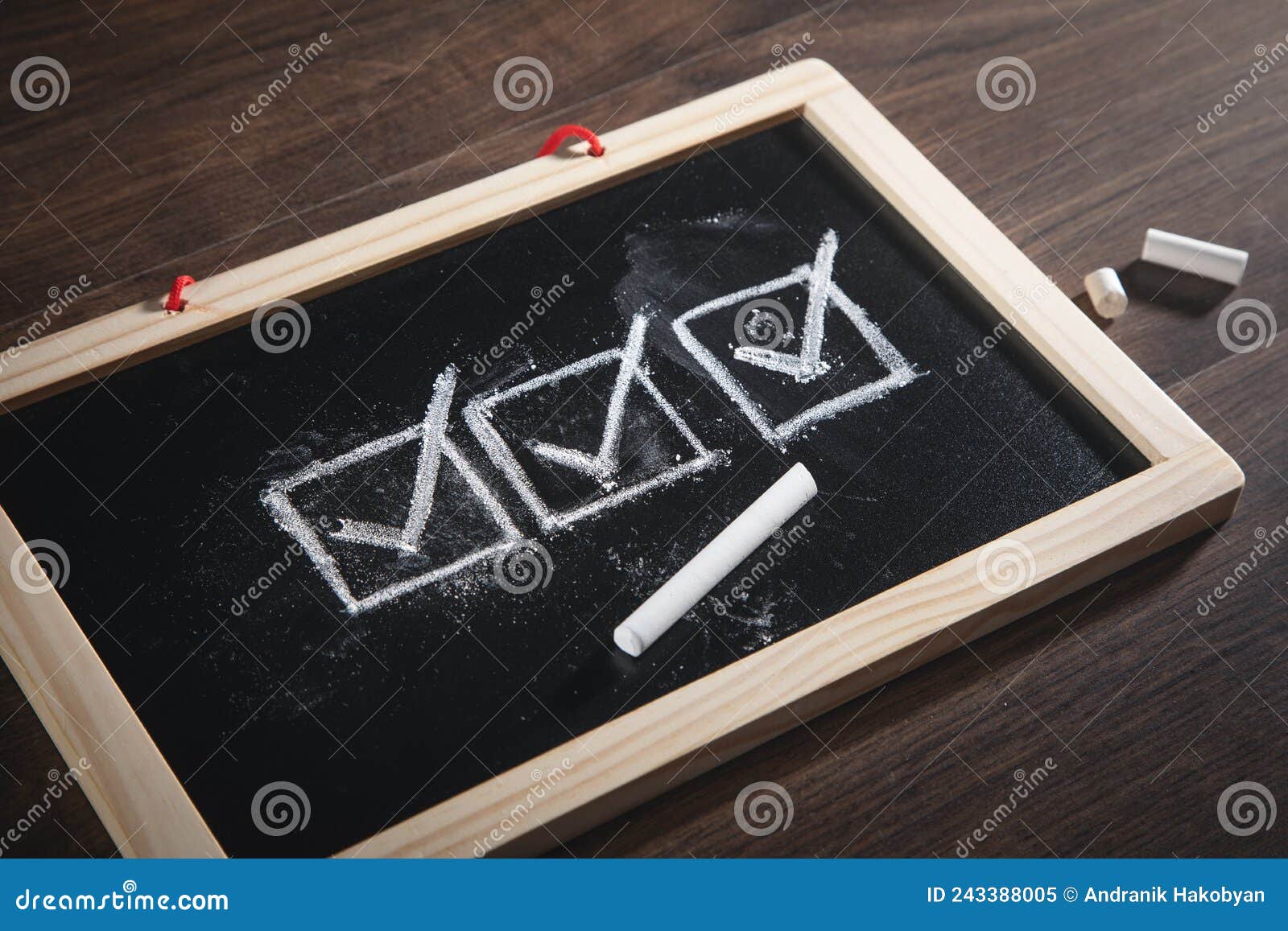 Checkbox Drawn with Chalk on Chalkboard Stock Image - Image of confirm ...