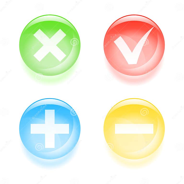 Checkbox glassy buttons stock vector. Illustration of eps10 - 53274530