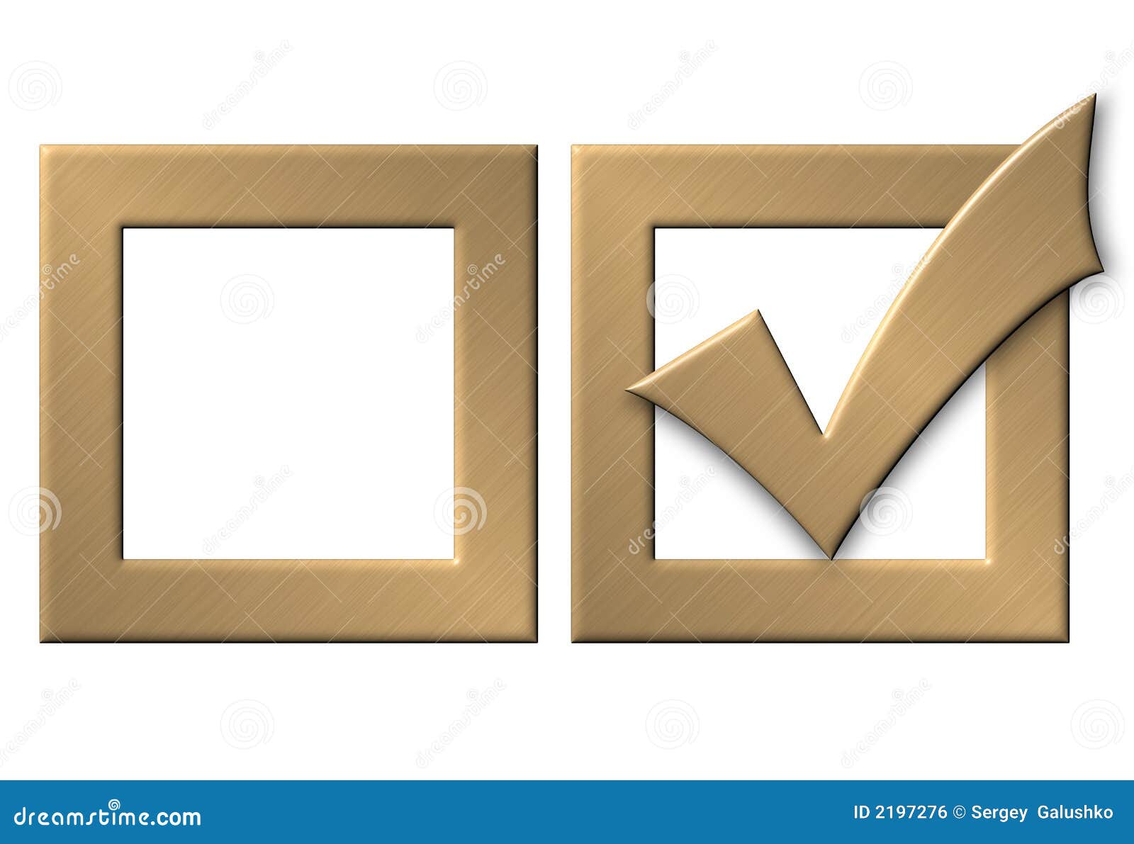 Checkbox gold stock illustration. Illustration of mark - 2197276