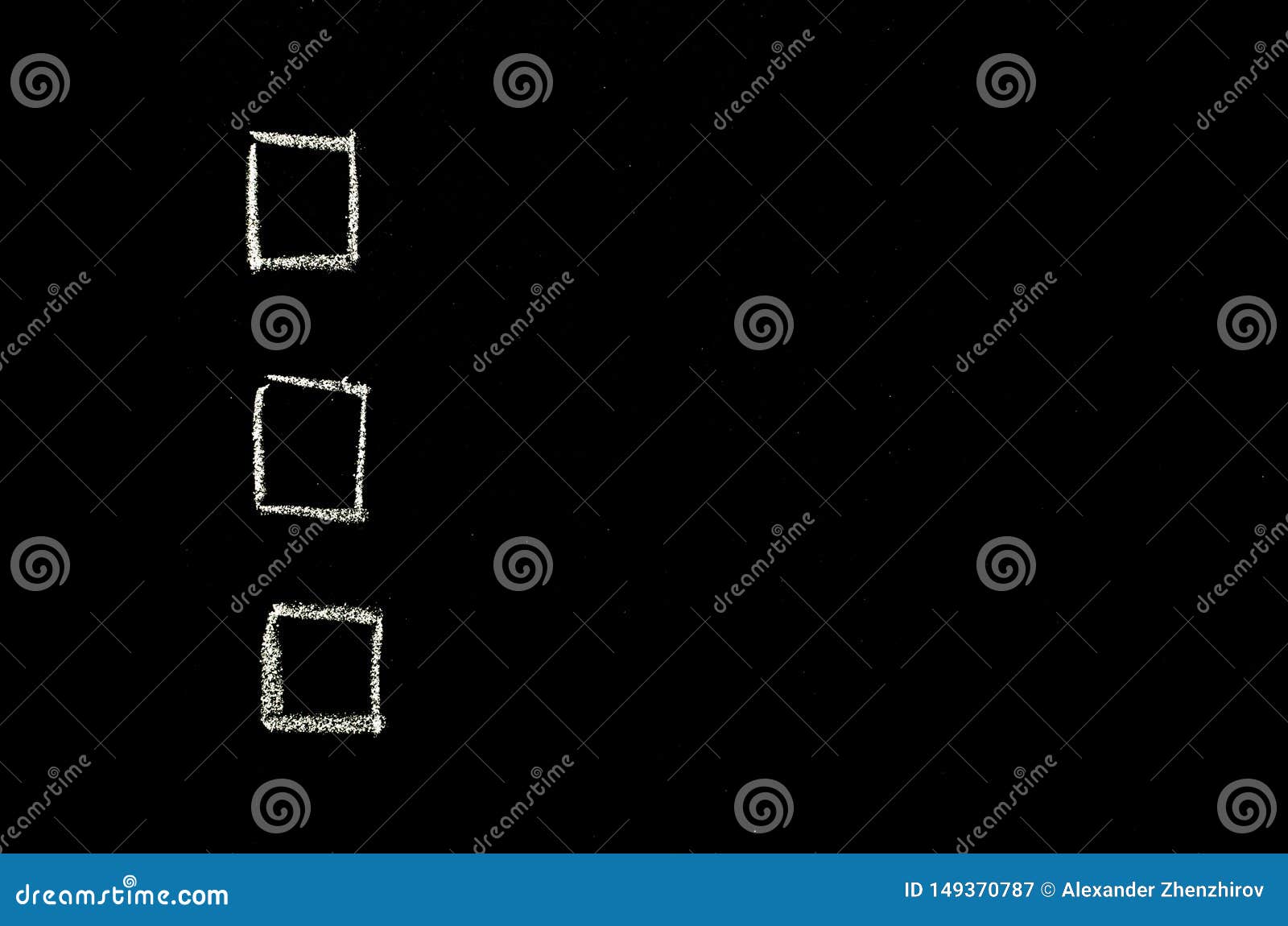 Checkbox Hand Drawn on Chalkboard Stock Image - Image of concept ...