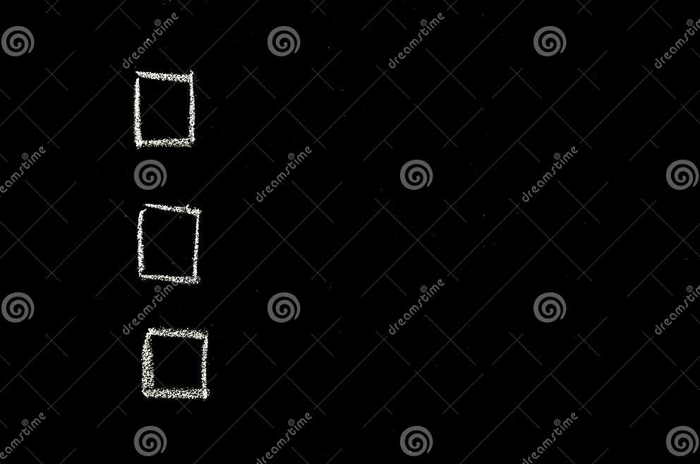 Checkbox Hand Drawn on Chalkboard Stock Image - Image of concept ...